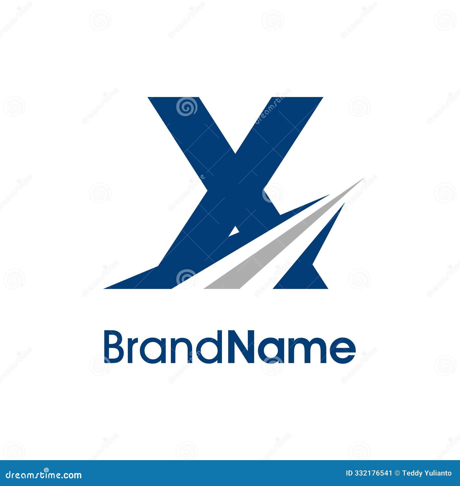 Simple Illustration Initial X Road Logo Stock Illustration ...