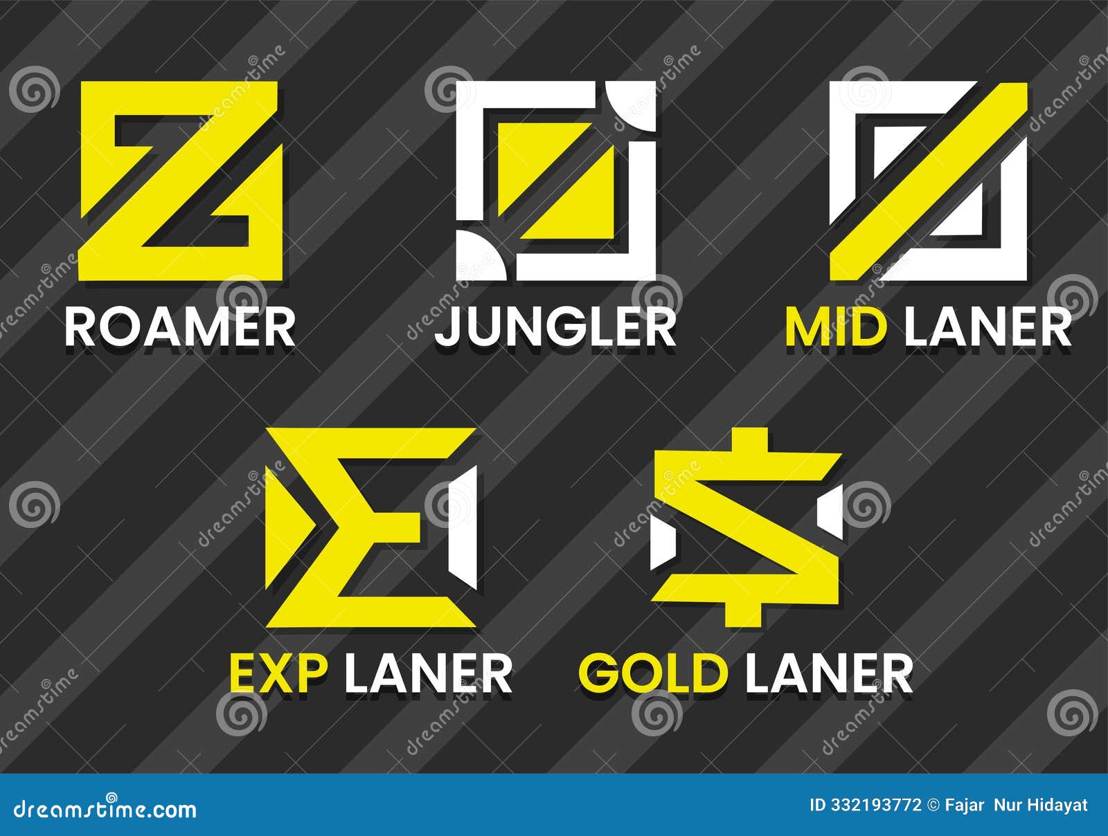 Free Vector Mobile Legend Bang Bang All Role Logos and Icons Roamer ...