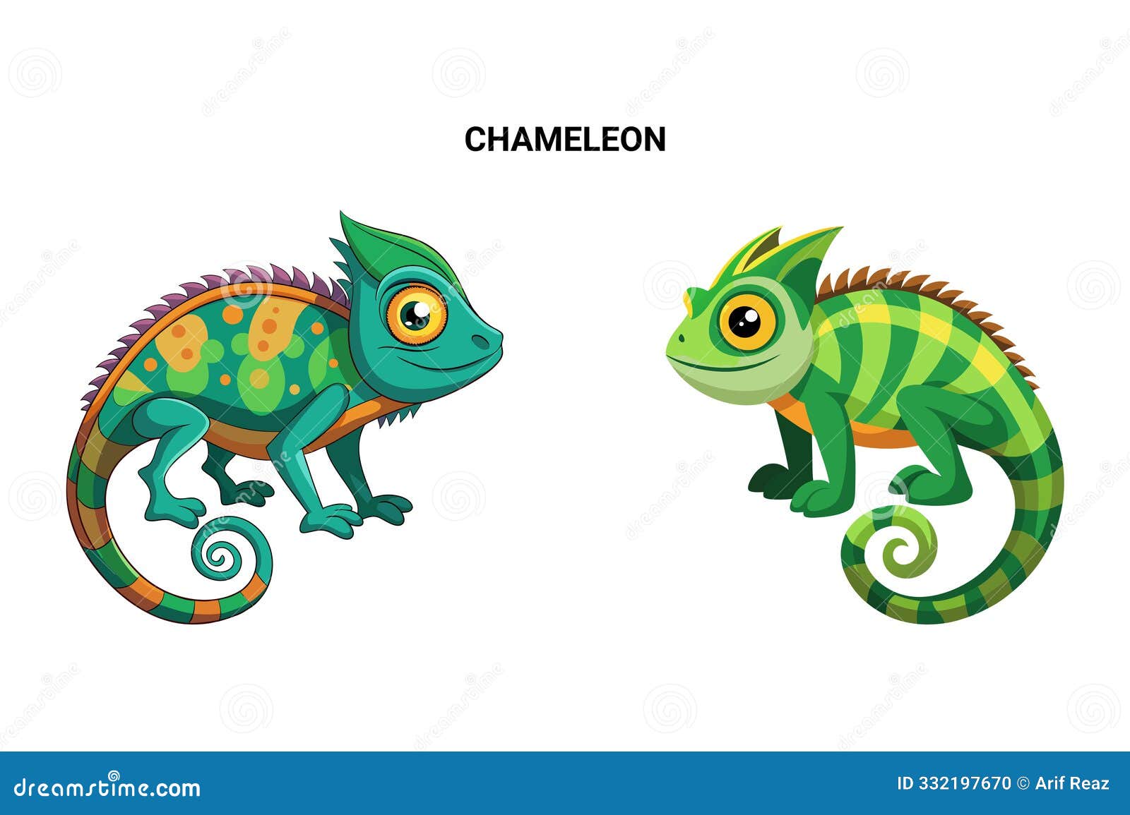 Versatile Vector Chameleon: Perfect Color for Any Project Stock Photo ...