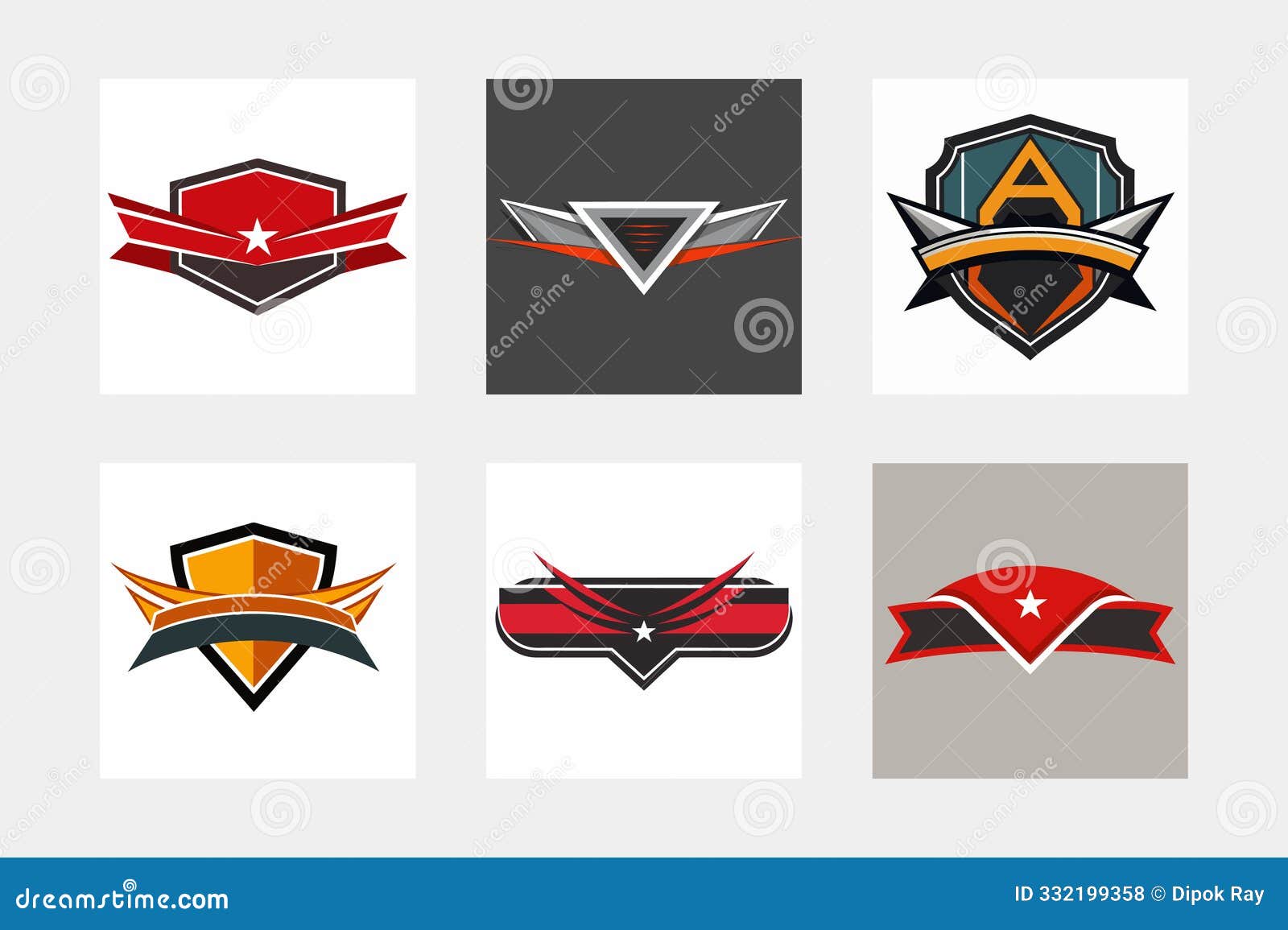Modern Logo Design Header Set Vector Illustration Stock Illustration ...