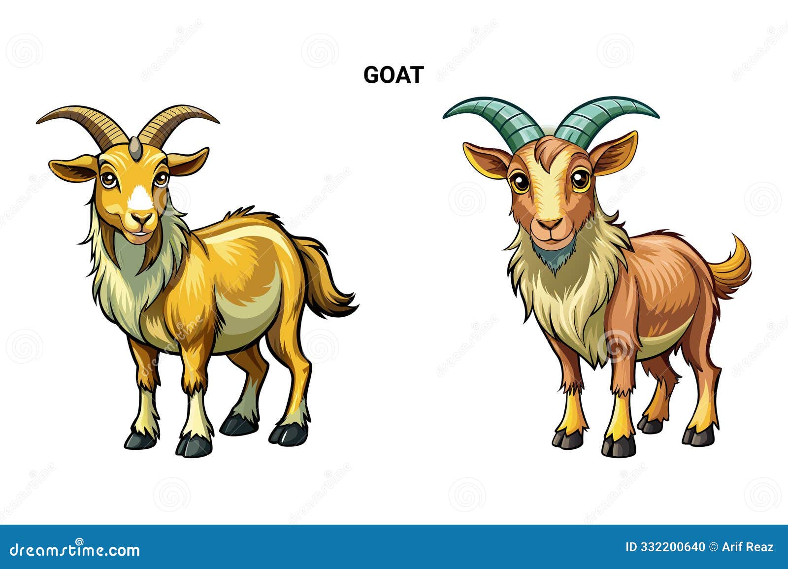 Vector Goat Silhouette View Side For Retro Logos, Emblems, Badges ...