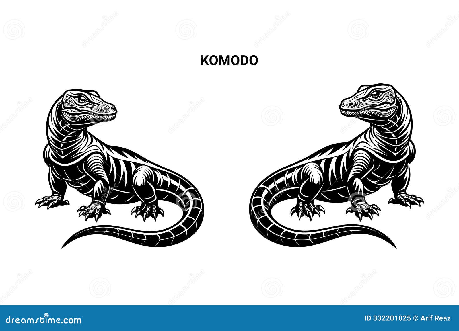 Versatile Vector Komodo: Editable Silhouette Perfect for Any Project ...