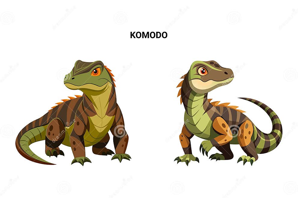 Versatile Vector Komodo: Editable Color Perfect for Any Project Stock ...