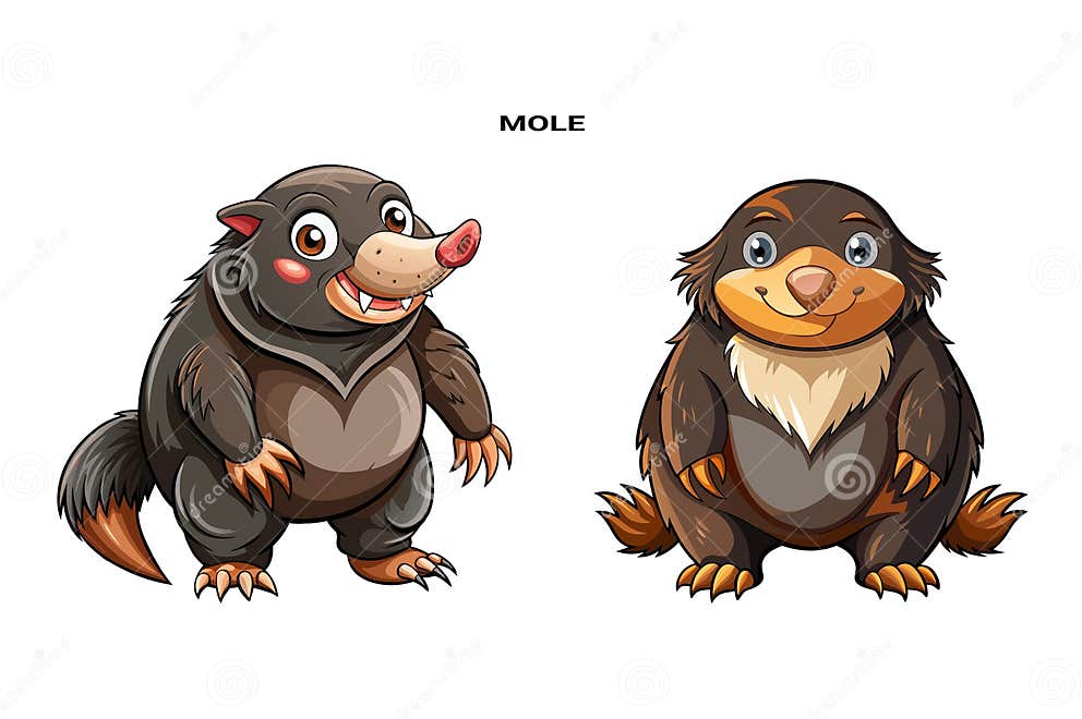 Versatile Vector Mole: Editable Color Perfect for Any Project Stock ...