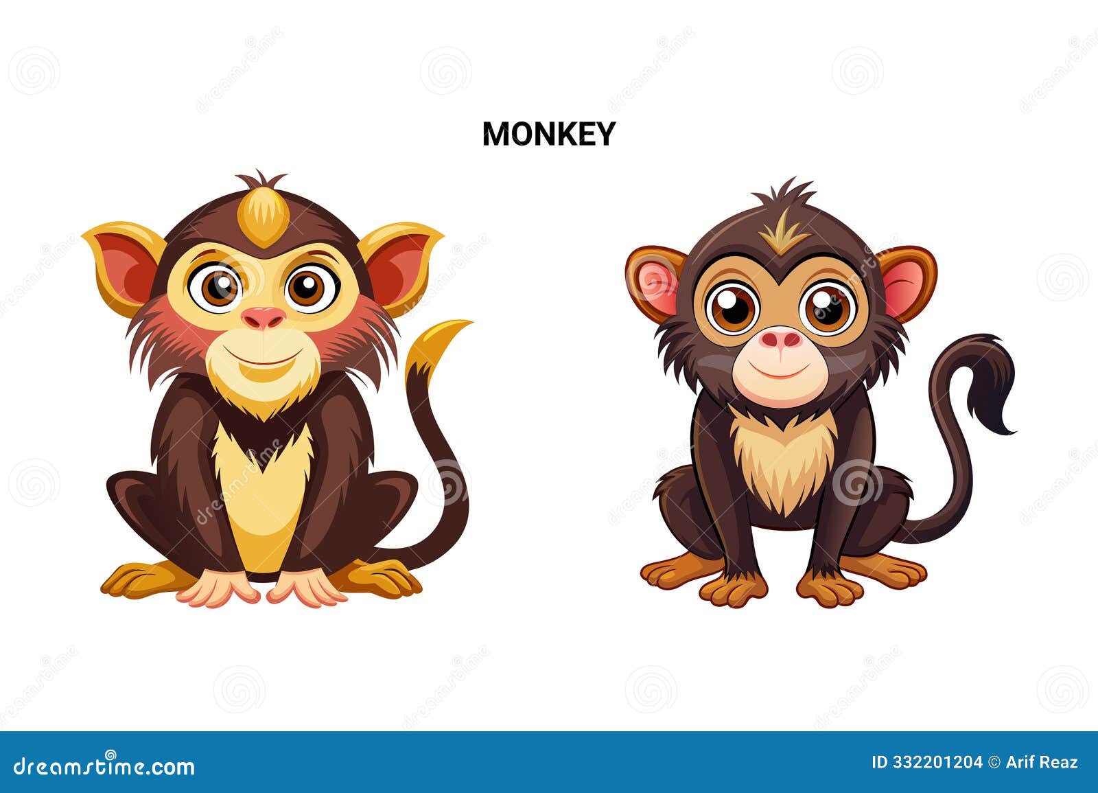 Versatile Vector Monkey: Editable Color Perfect for Any Project Stock ...