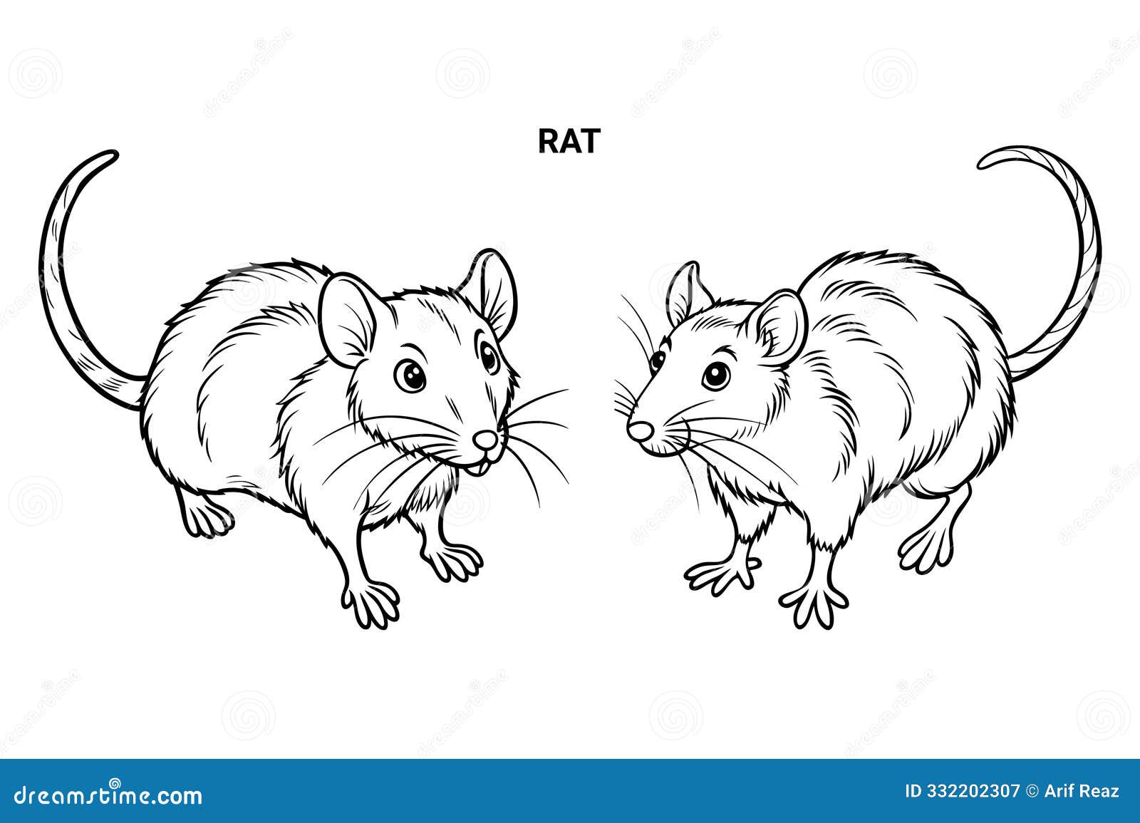 Versatile Vector Rat: Editable Outline Perfect for Any Project Stock ...