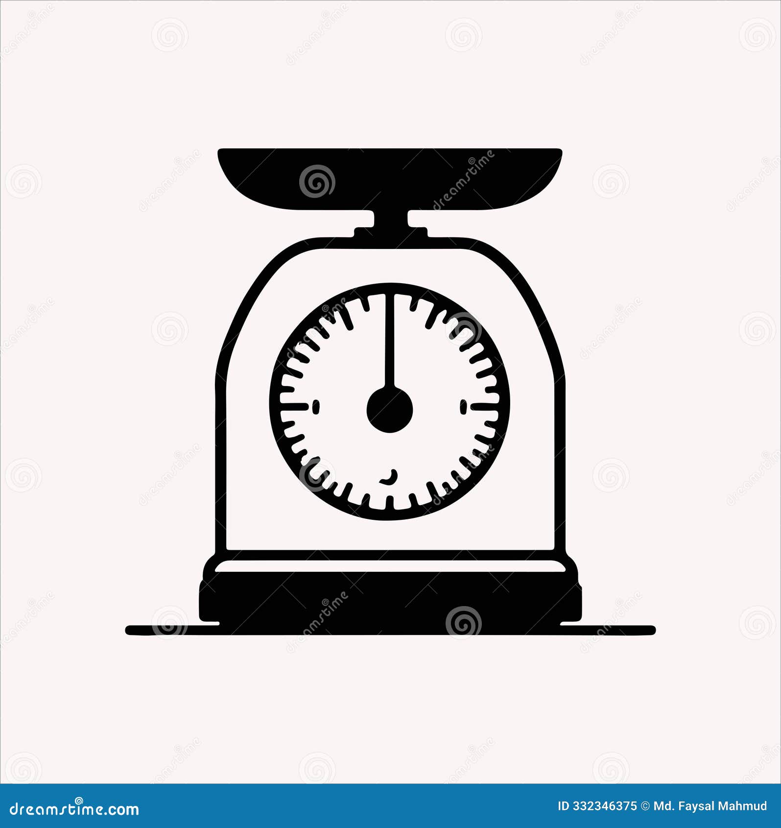 A Weight Balance Scale Silhouette on a Solid White Background. Stock ...