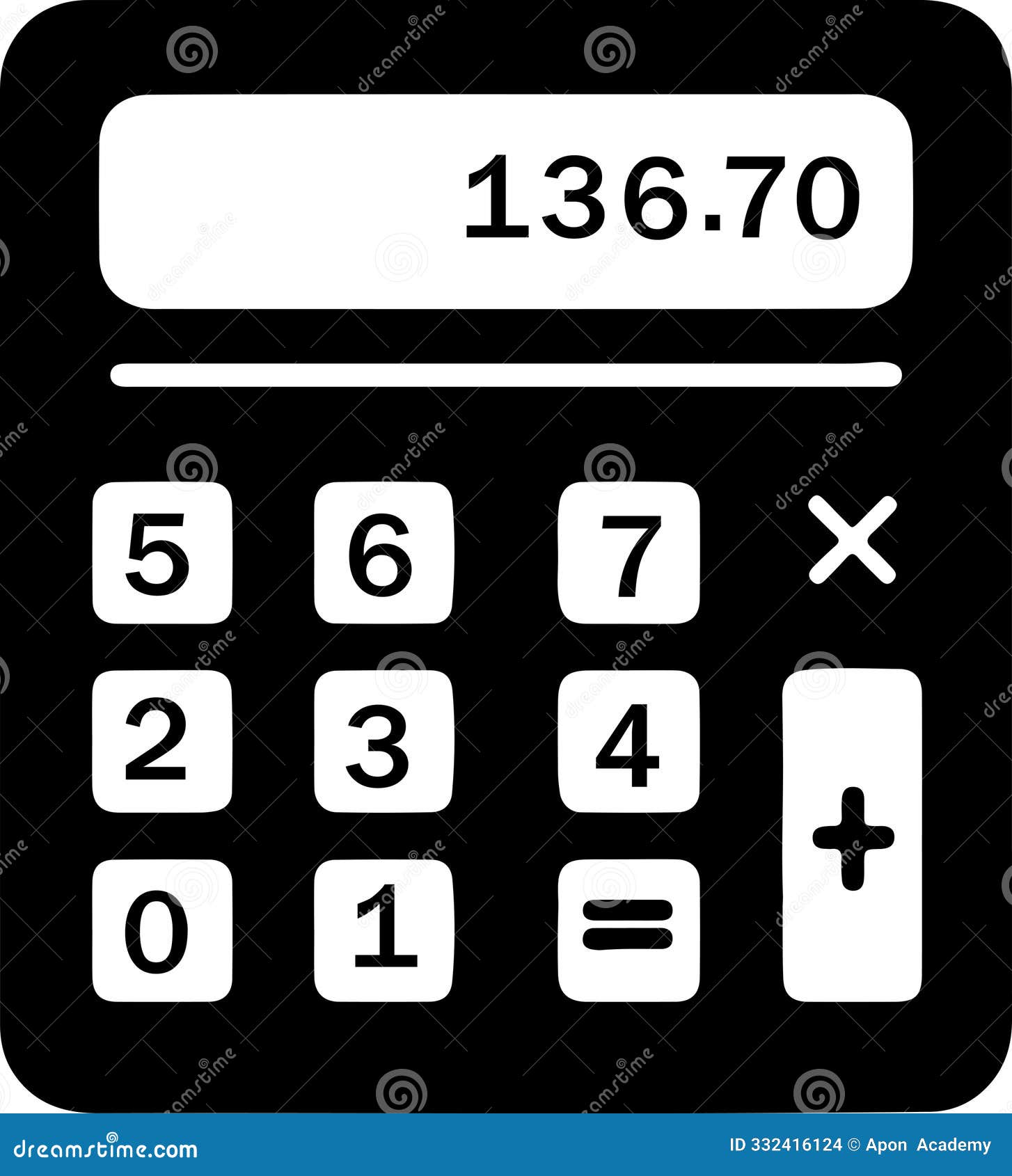 Calculator Icon Vector Style Illustration on White Background Stock ...