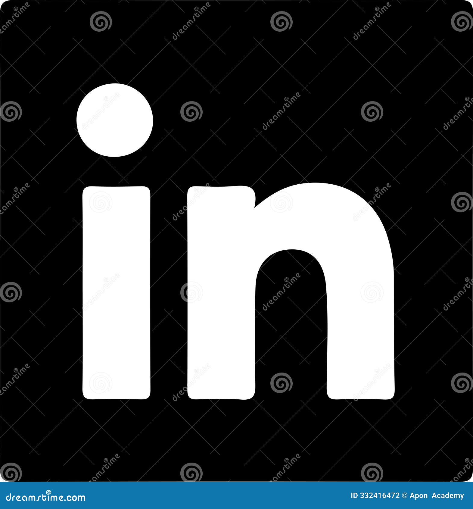LinkedIn Icon Linkedin Symbol Vactor Icon with White Backgroun Stock ...