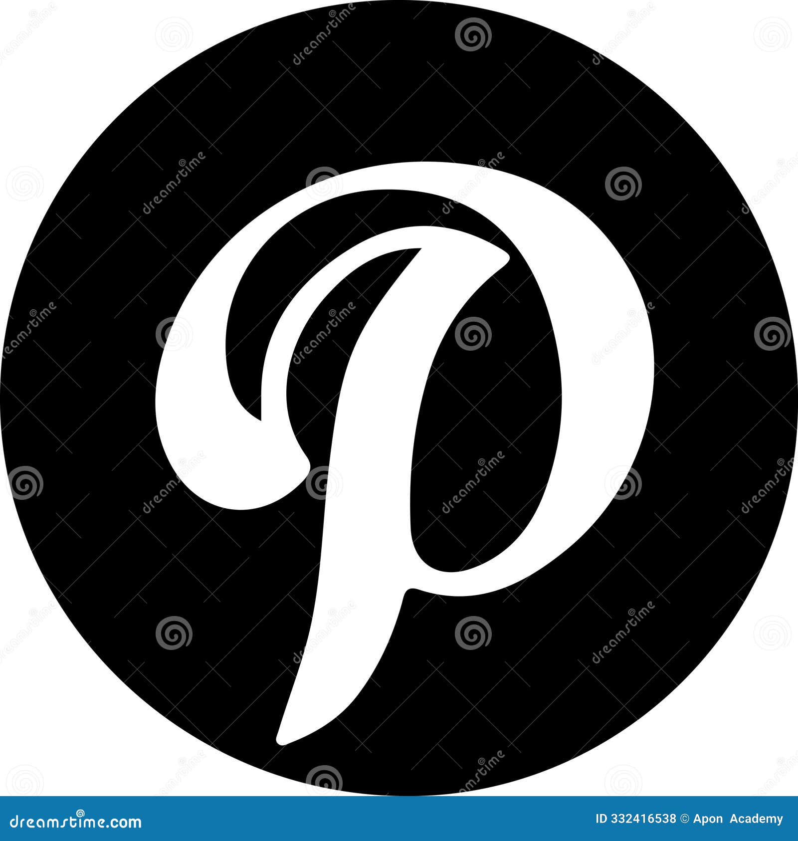 Pinterest Icon Symbol Pinterest Logo Vector Style Illustration Stock ...