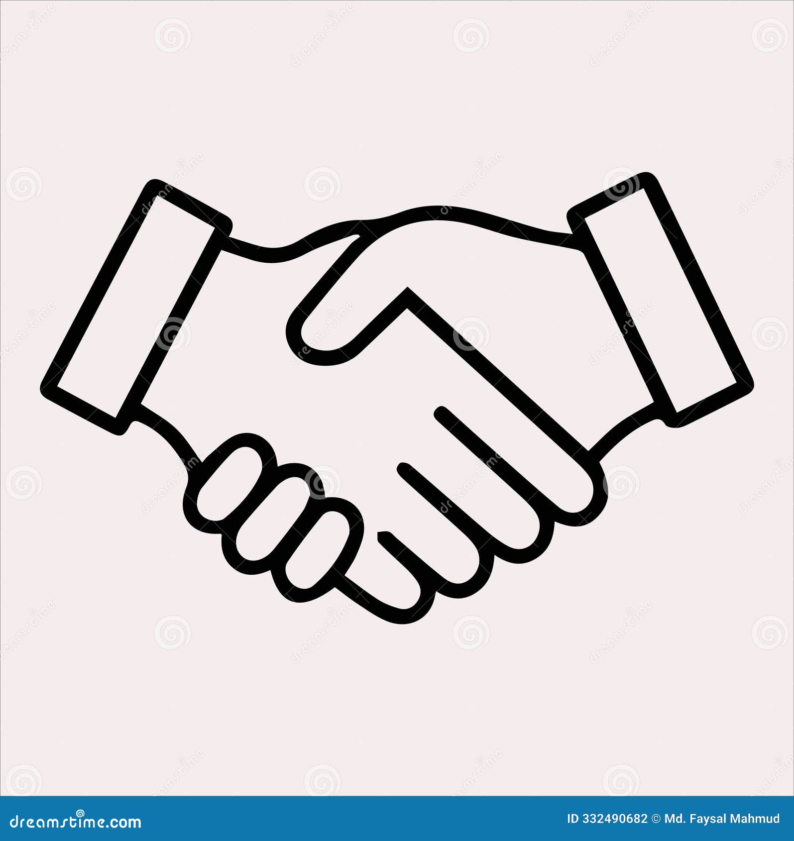 Handshake Icon Is A Simple Graphic Representation Of Two Hands Clasping ...
