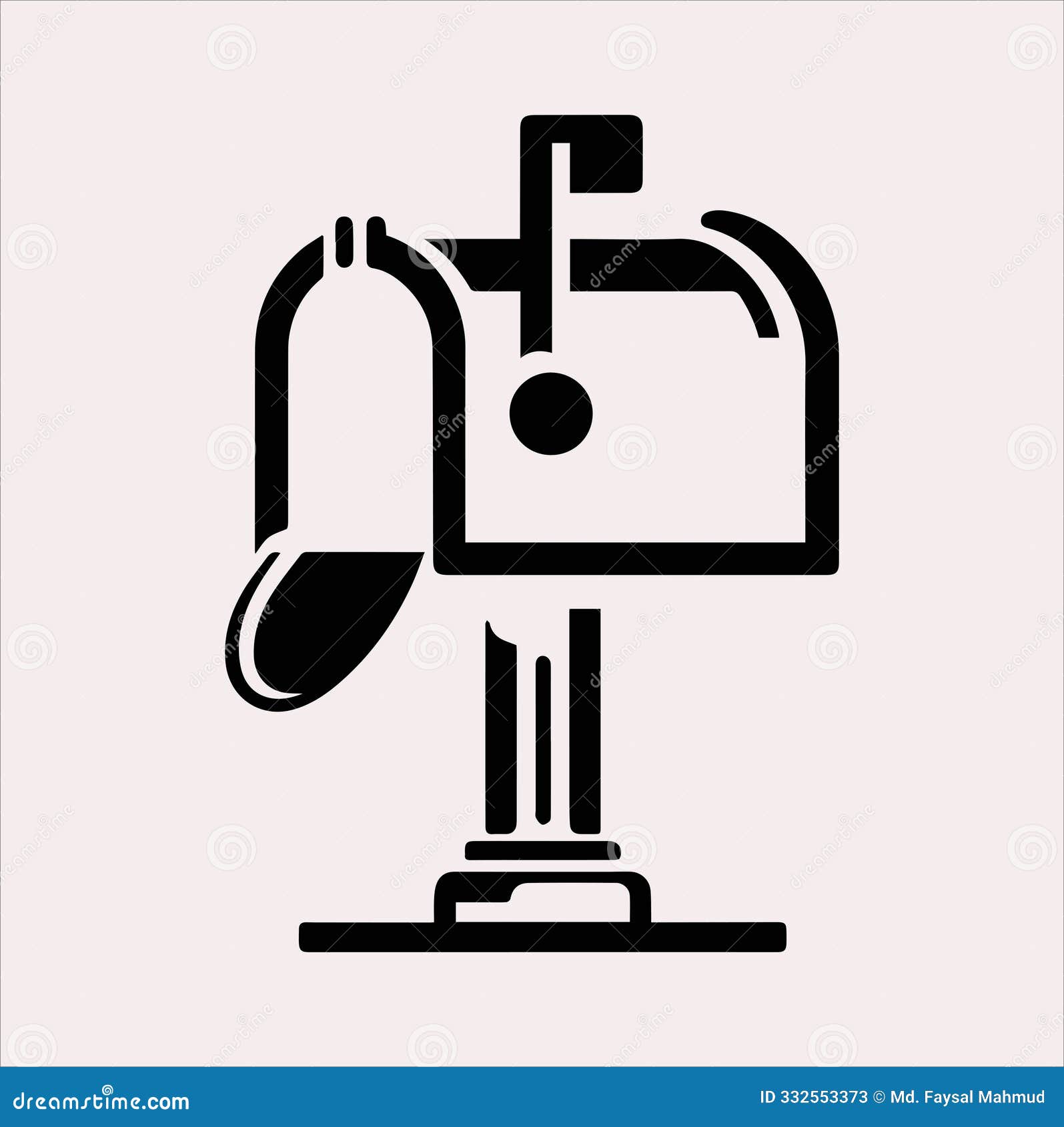 Mailbox Symbol Silhouette Vector on White Background Stock Vector ...