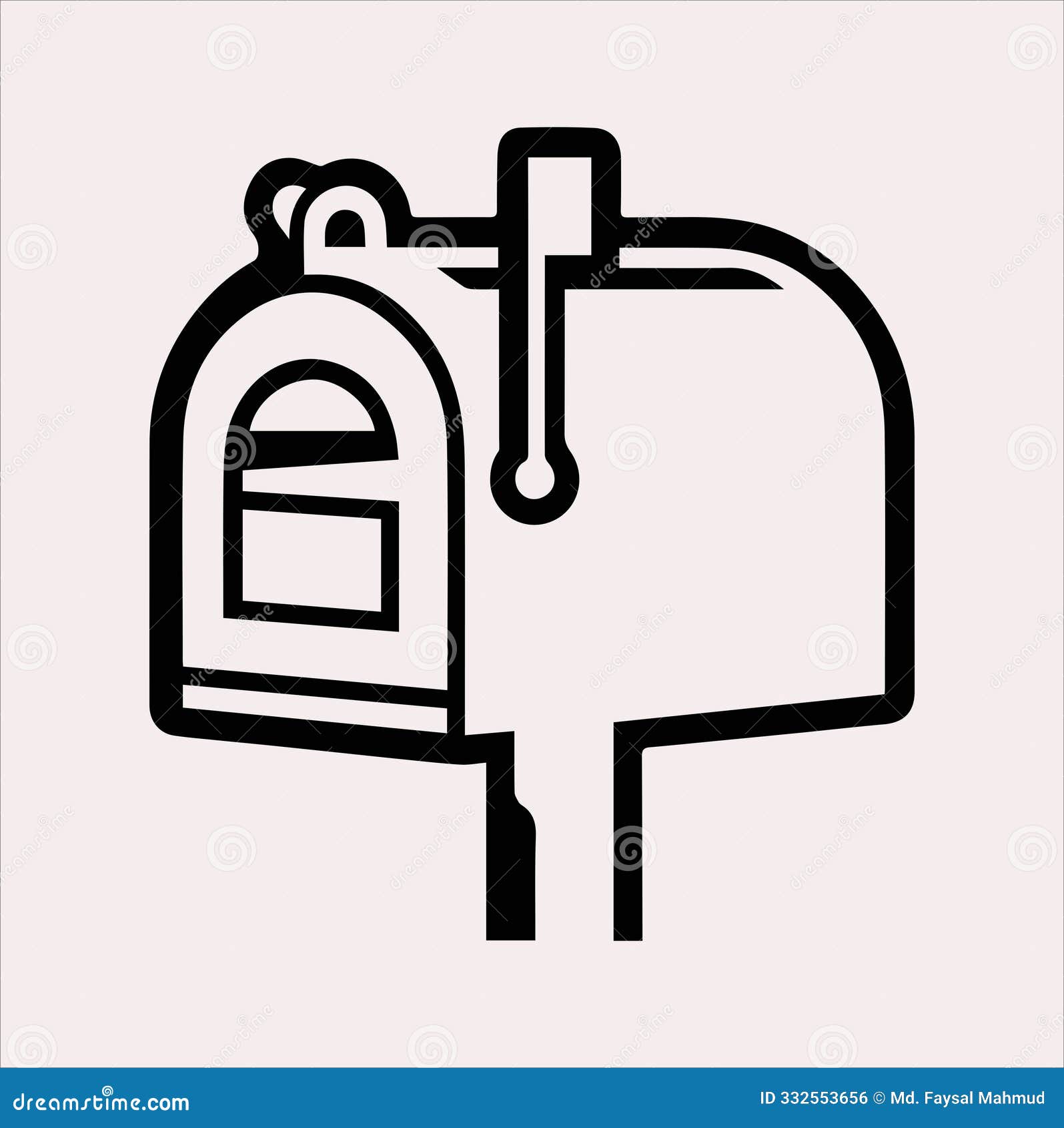 Mailbox Symbol Silhouette Vector on White Background Stock Vector ...