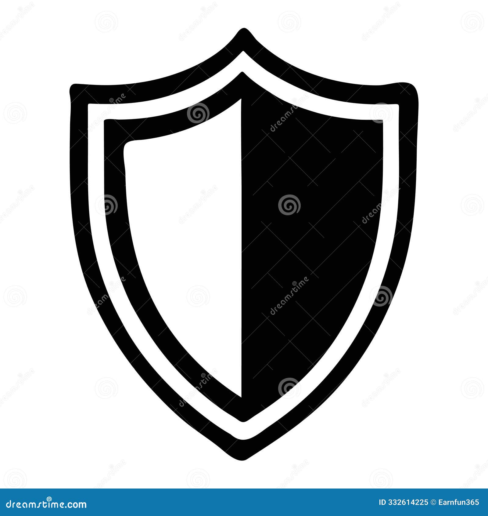 A Vector Silhouette Logo of a Classic Shield Stock Vector ...