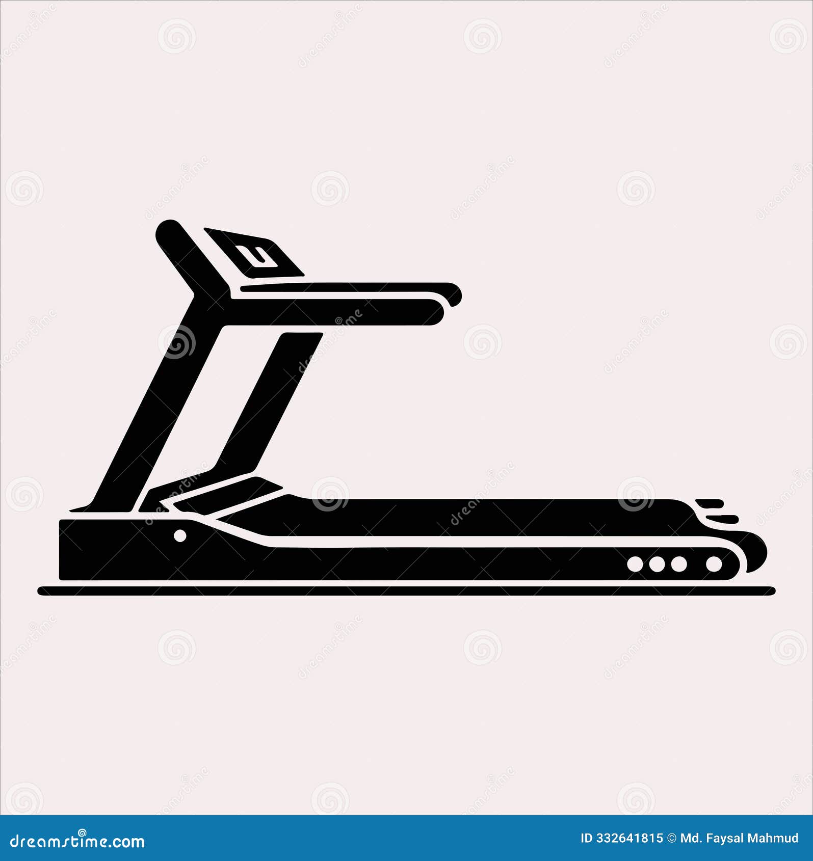 Treadmill Sport and Fitness Symbol Silhouette Vector on White ...