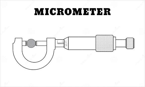 Diagram of Micrometer stock illustration. Illustration of print - 332697985
