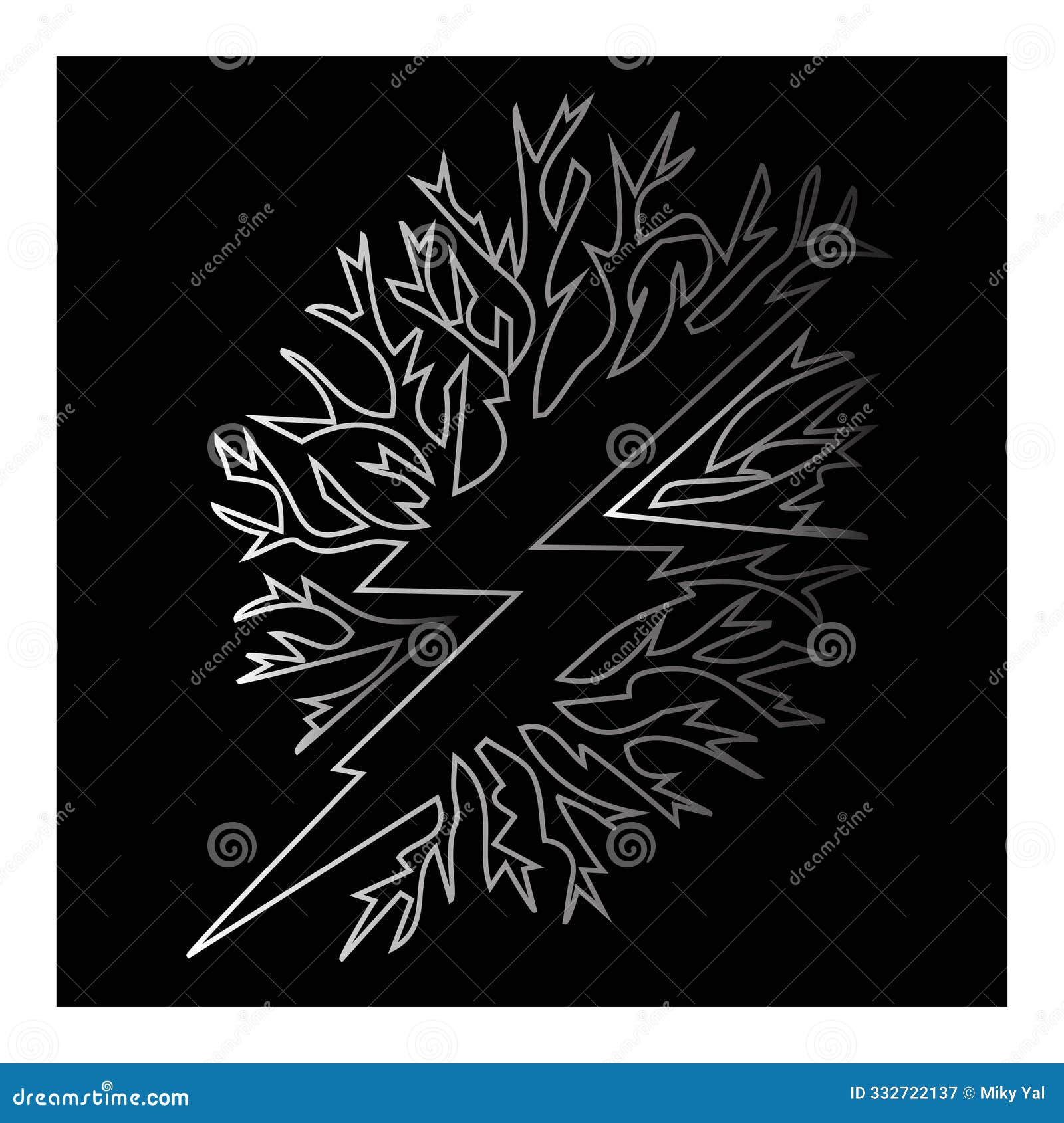 Neon Lightning Flash Icon. Lightning Bolt Icons Stock Vector ...