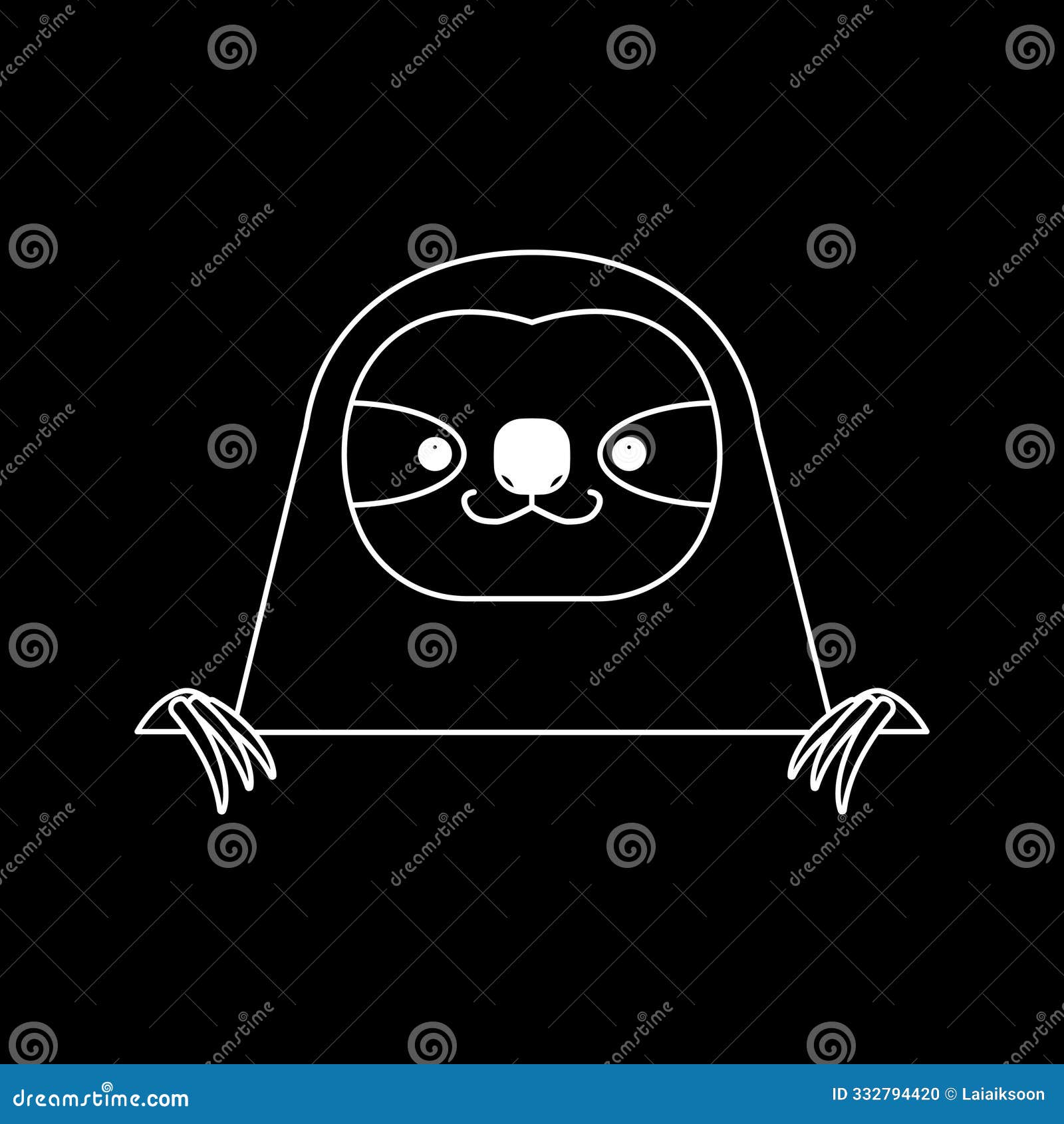 Cute Cartoon Sloth. Wild Animal. Illustration for Nursery Design ...