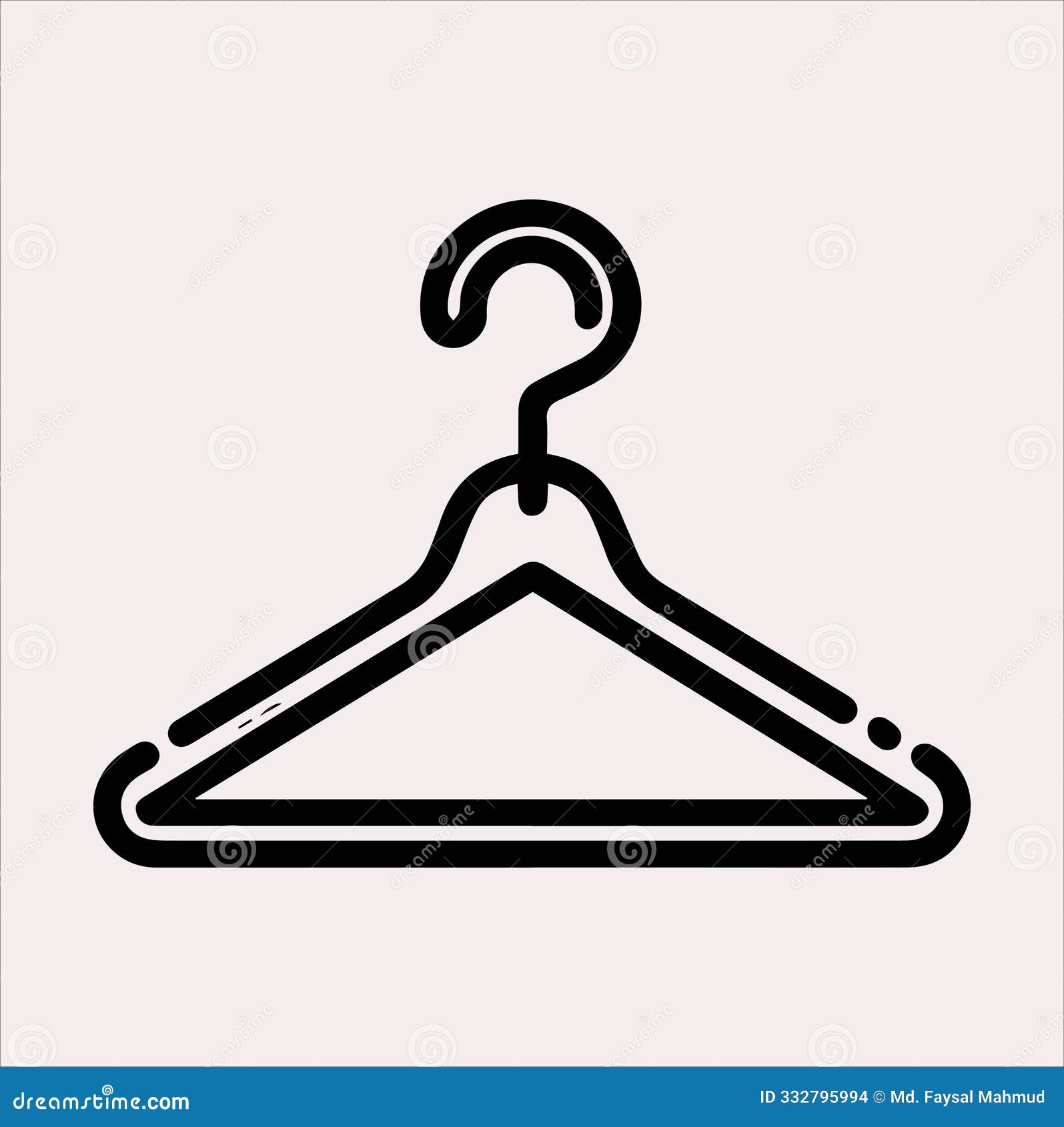 Hanger Icon Line Clothes Hanger Symbol Vector Silhouette Icon on a ...