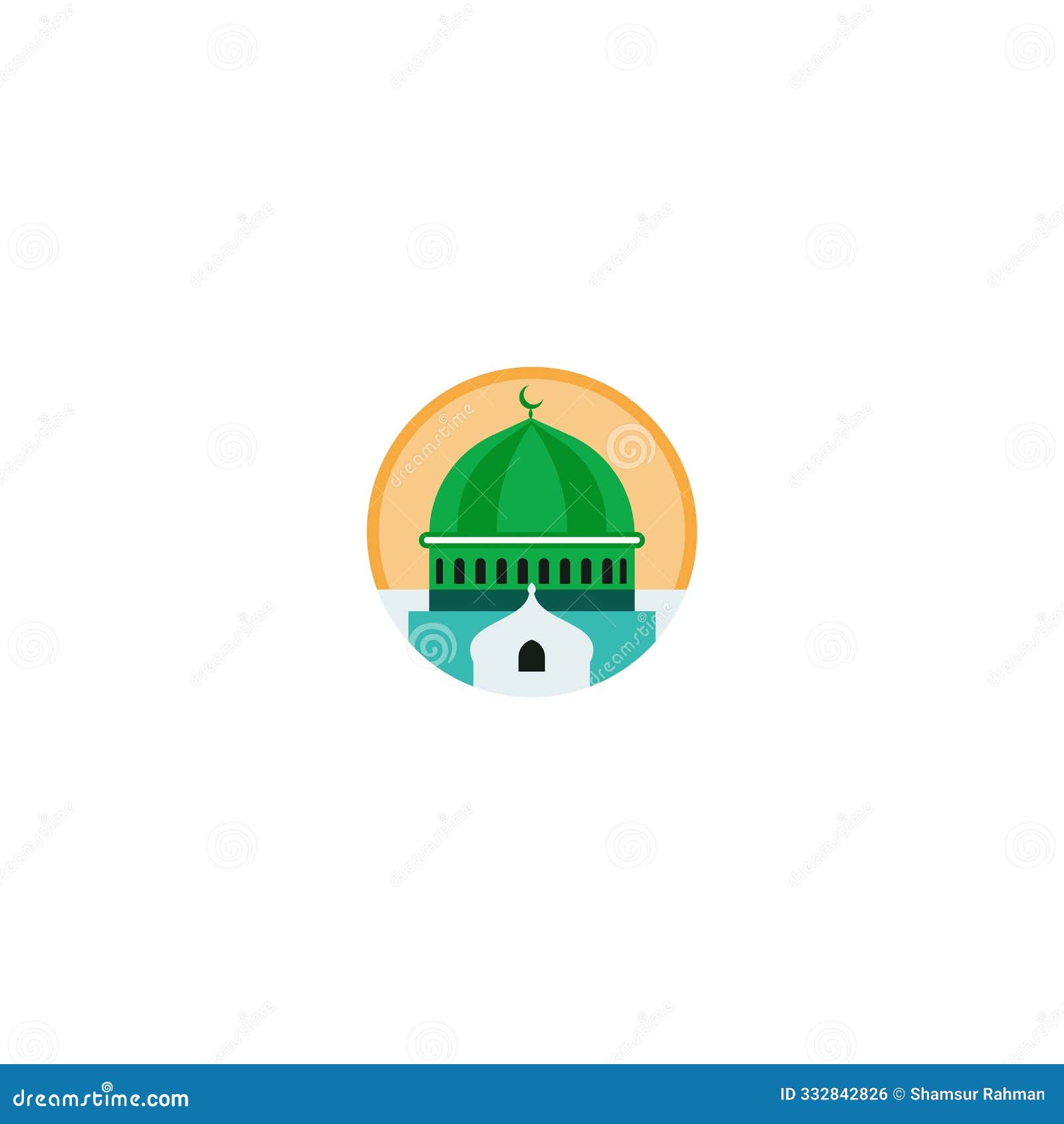 Mosque Logo Design, Simple Islamic Architecture, Emblem Symbol Islamic ...