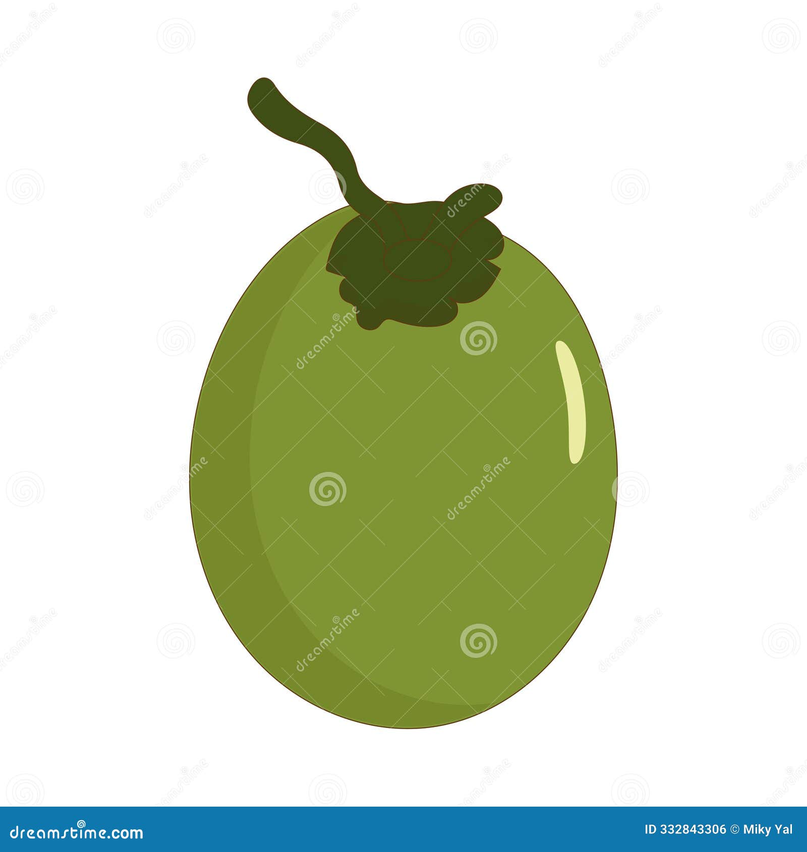 Green Coconut Vector Graphics, Young Coconut Water Icon Stock ...