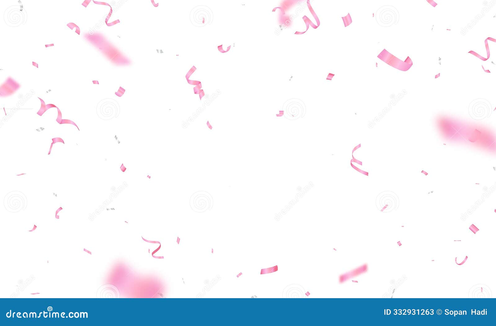 Beautiful Pink Confetti Banner for Party and Celebration Background ...