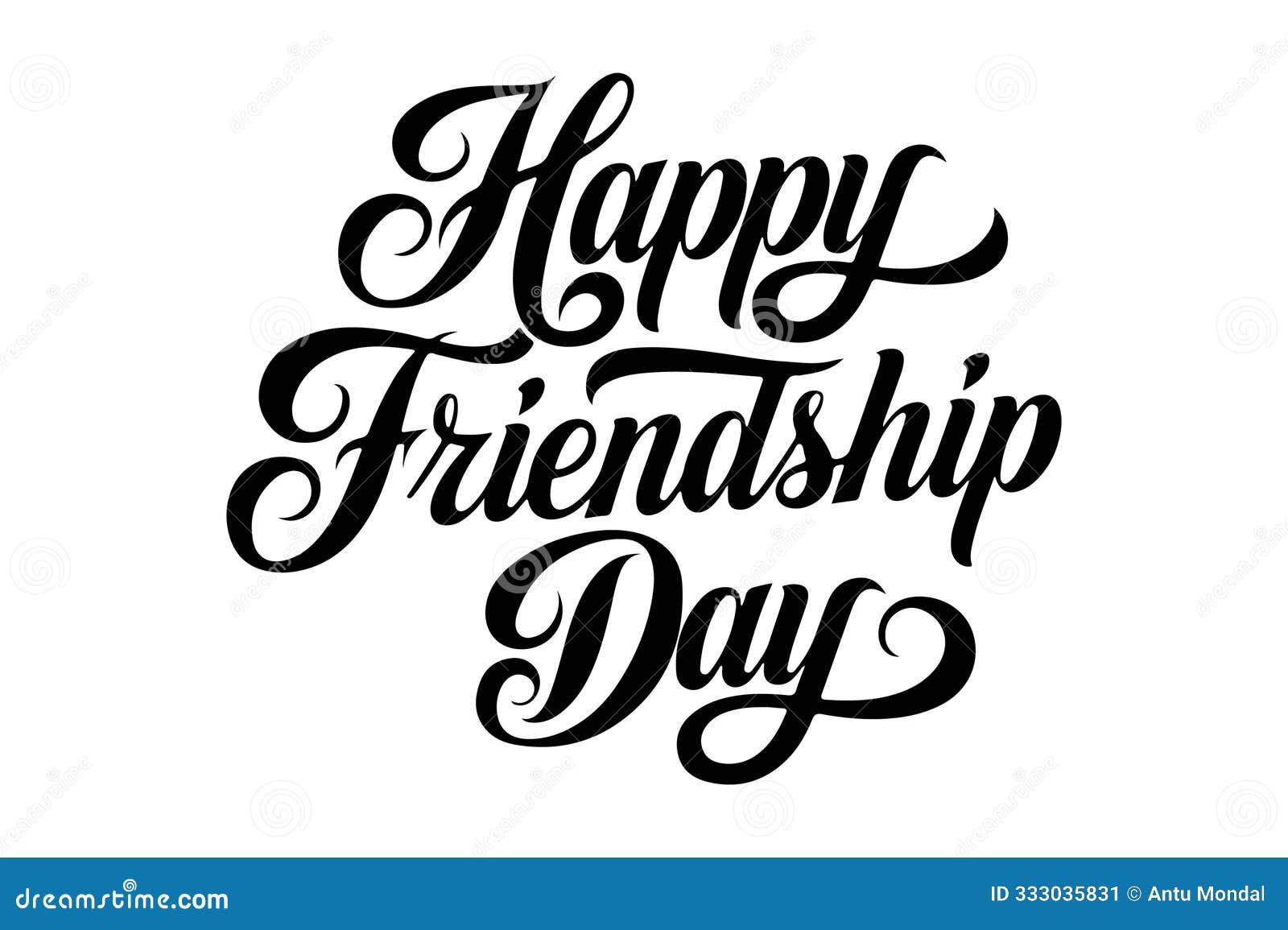 A Happy Friendship Day Minimalist Typography,calligraphy Silhouette ...
