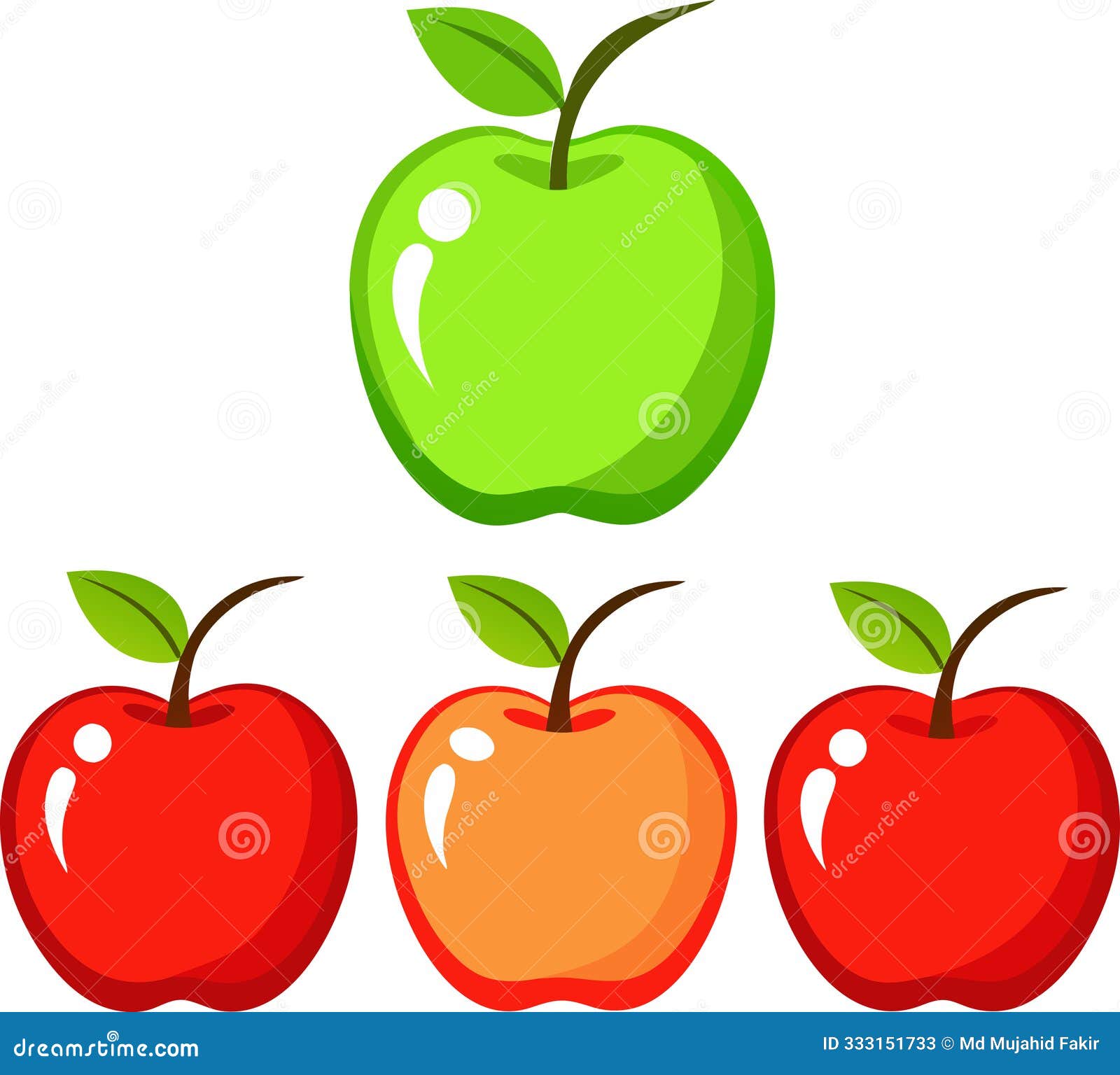 Apple Vector Art Illustration Graphic Designers Perfect for Posters and ...