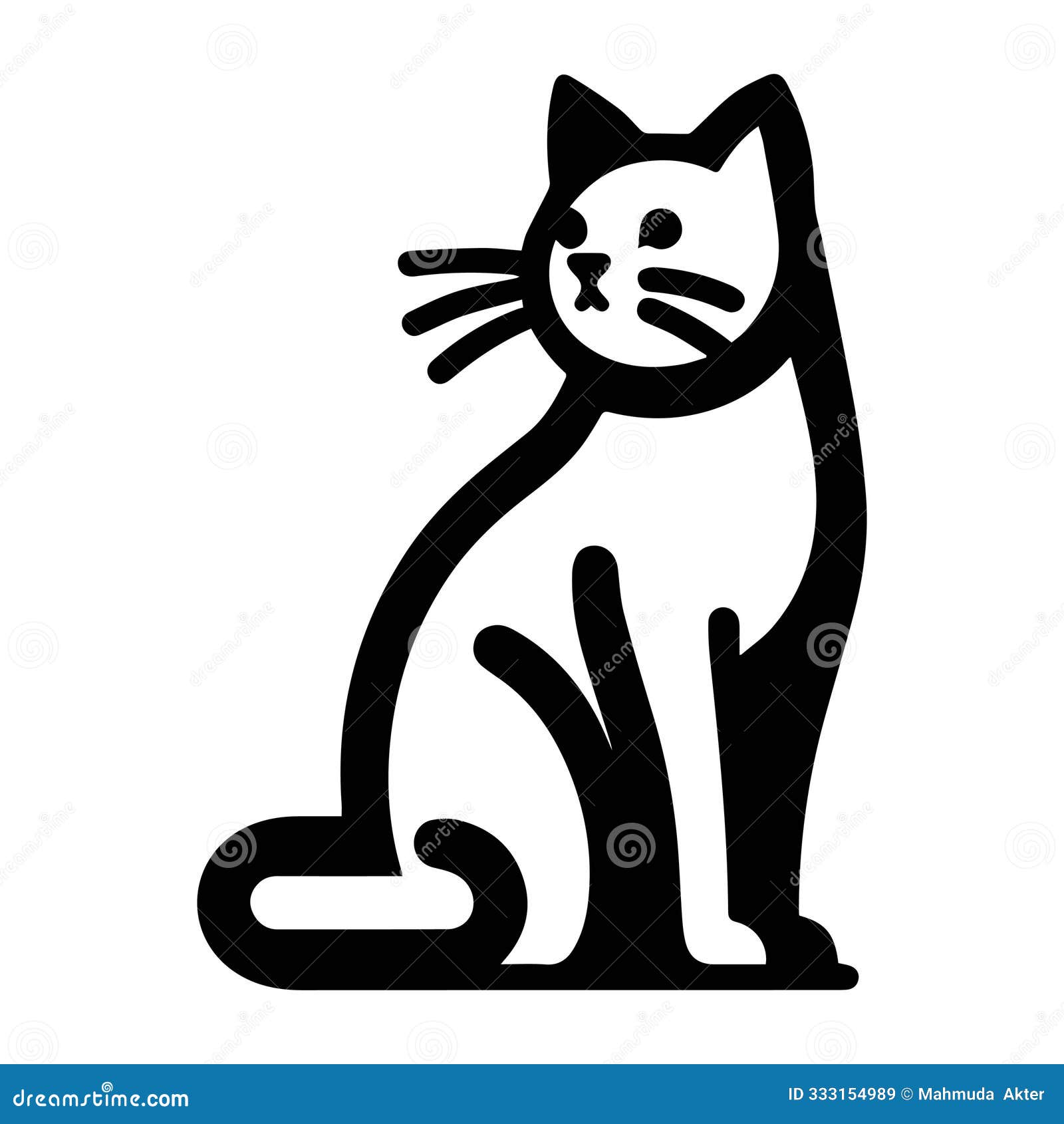 Elegant Minimalist Cat Vector Design Illustration Stock Illustration ...