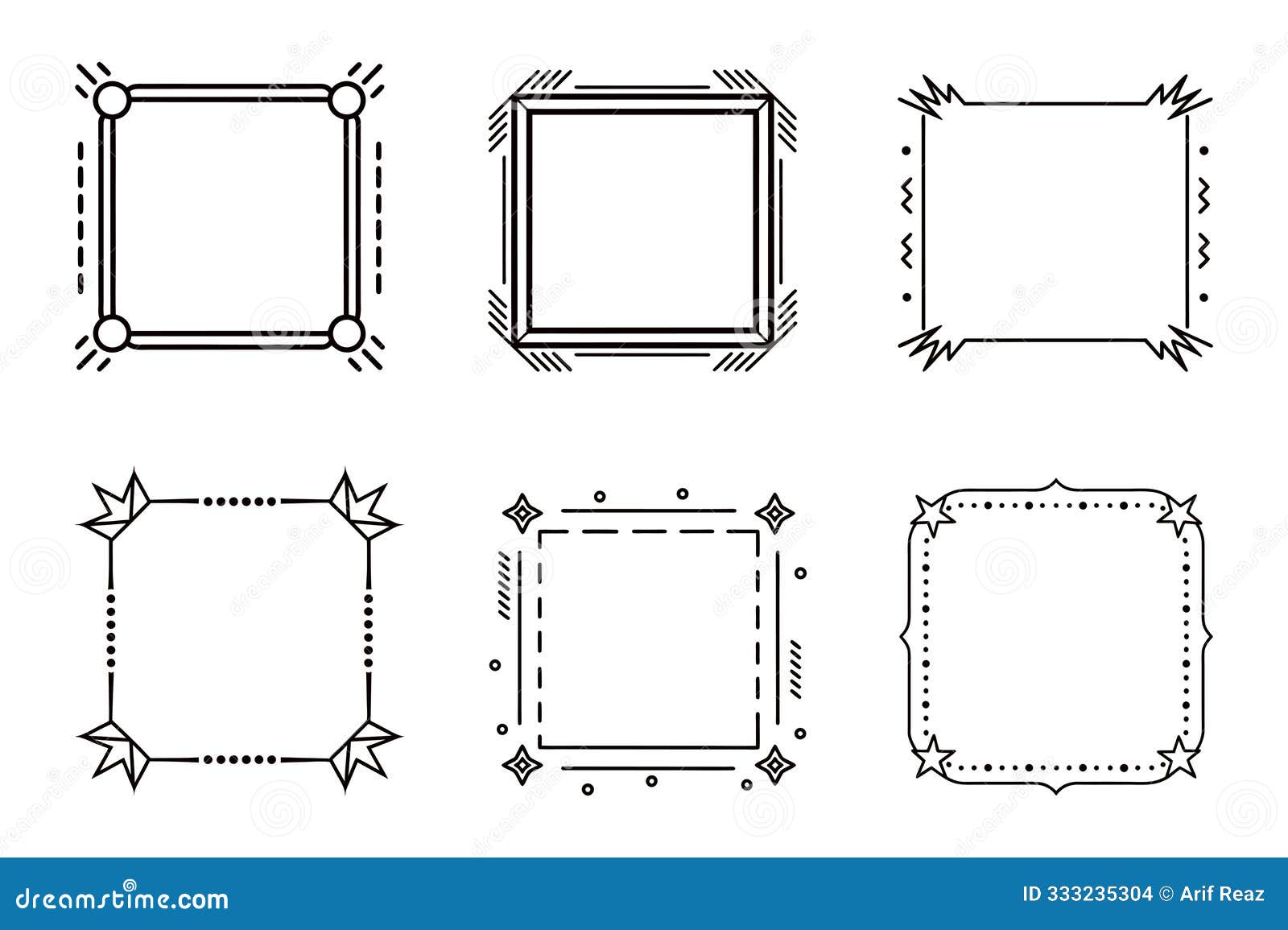 Frame and Border Se. Isolated Vector Illustration on White Background ...