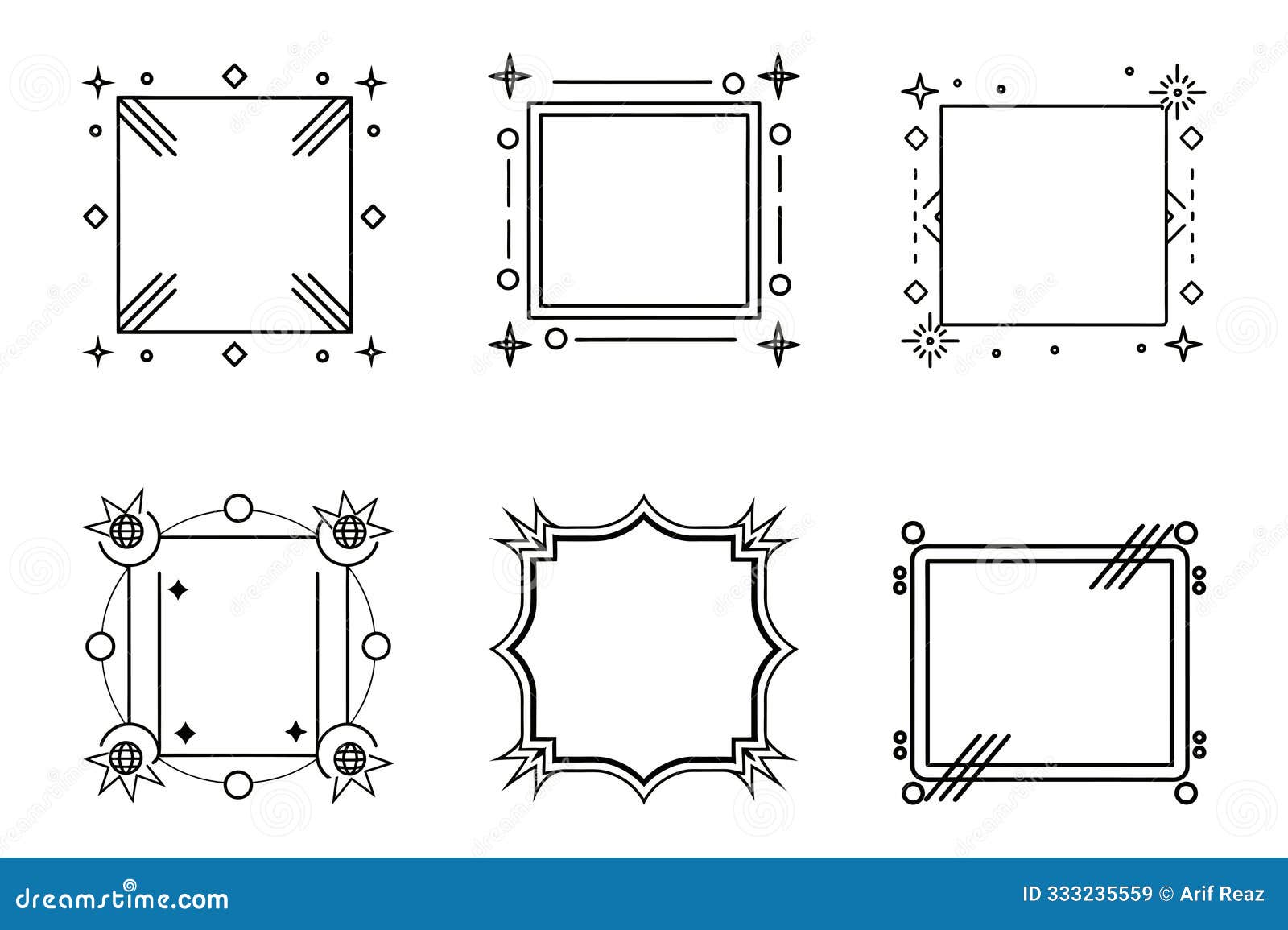 Border and Frame Set: Versatile Vector Designs for Decorative Elements in Digital and Print ...