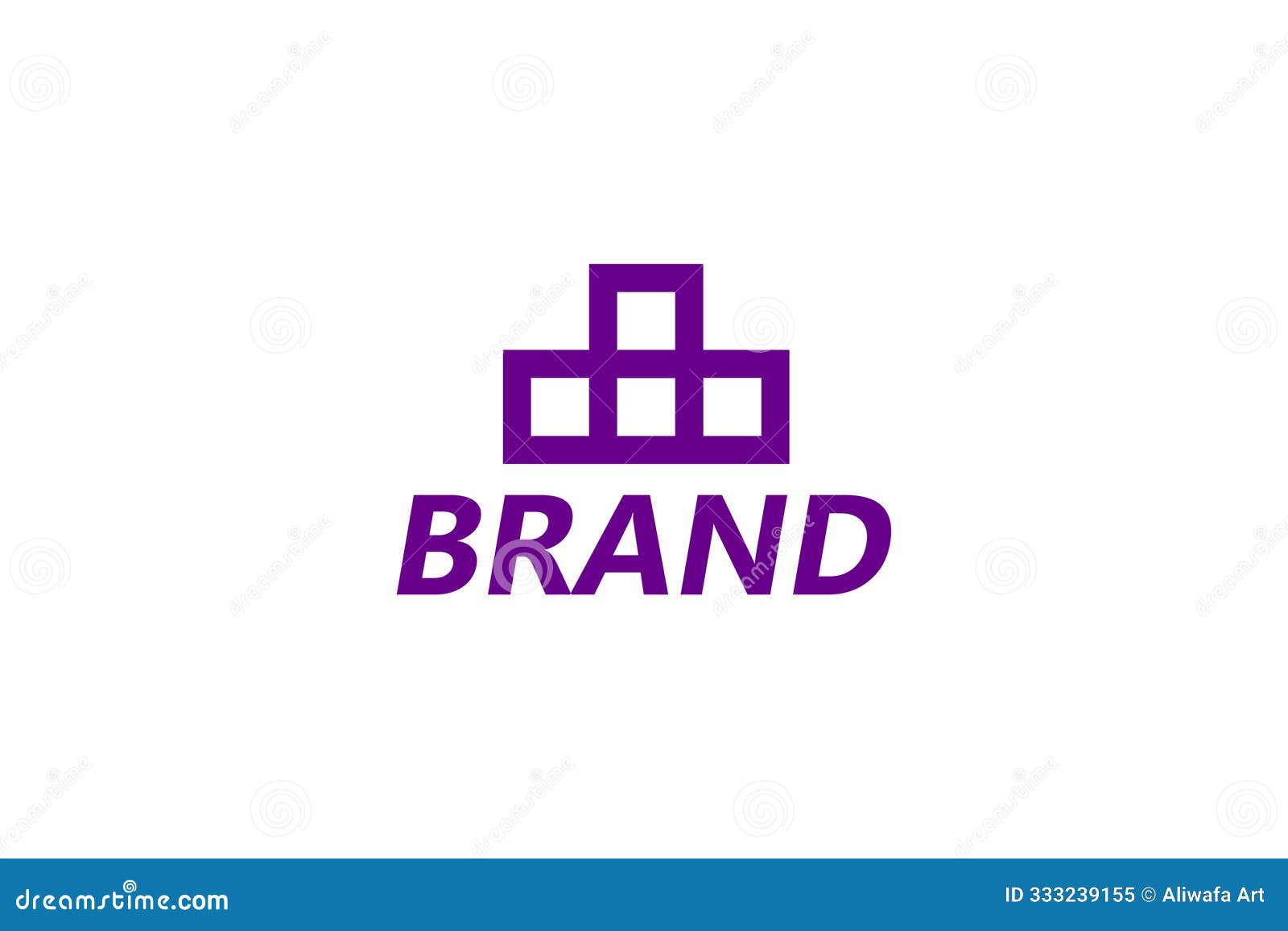 Modern Purple Stacked Blocks Logo Stock Vector - Illustration of ...