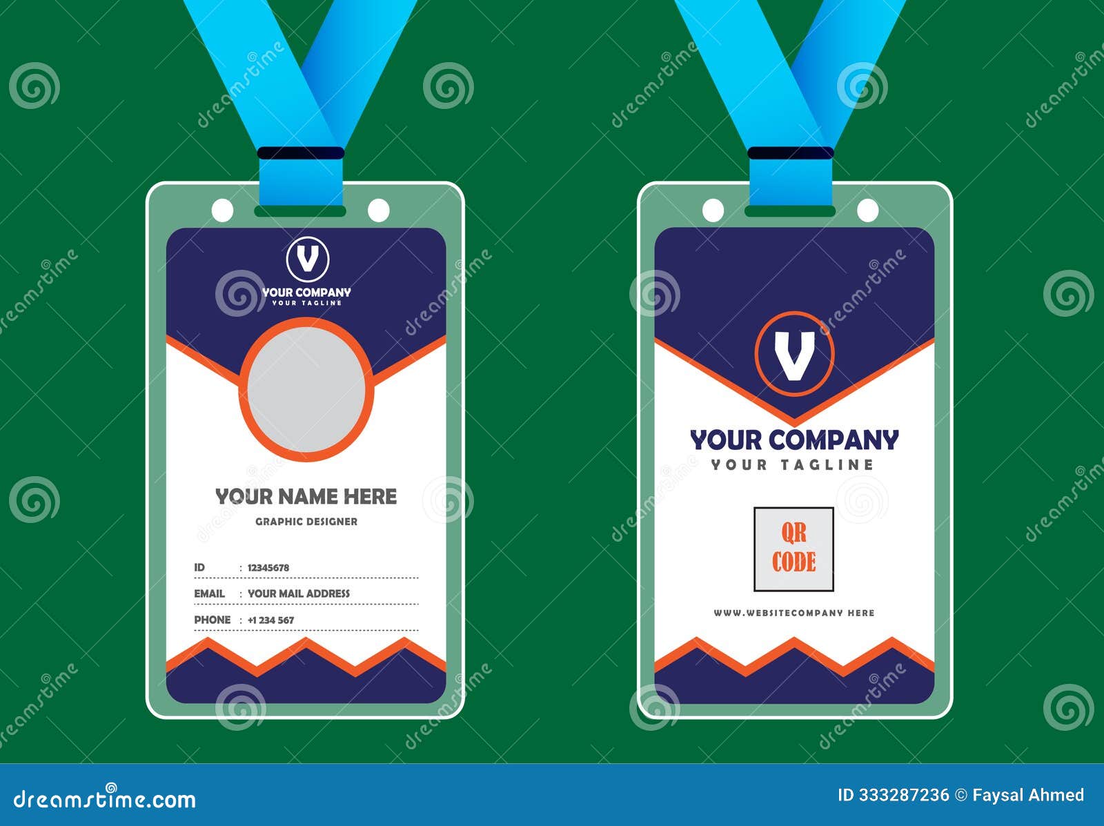 Professional ID Card Design Template Stock Vector - Illustration of ...