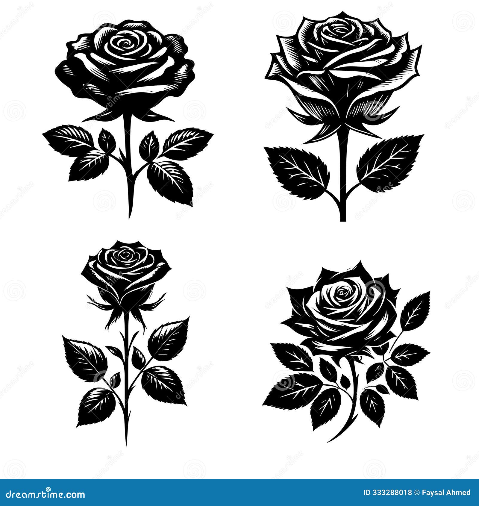Elegant Rose Design – Stunning Floral Illustration Stock Vector ...