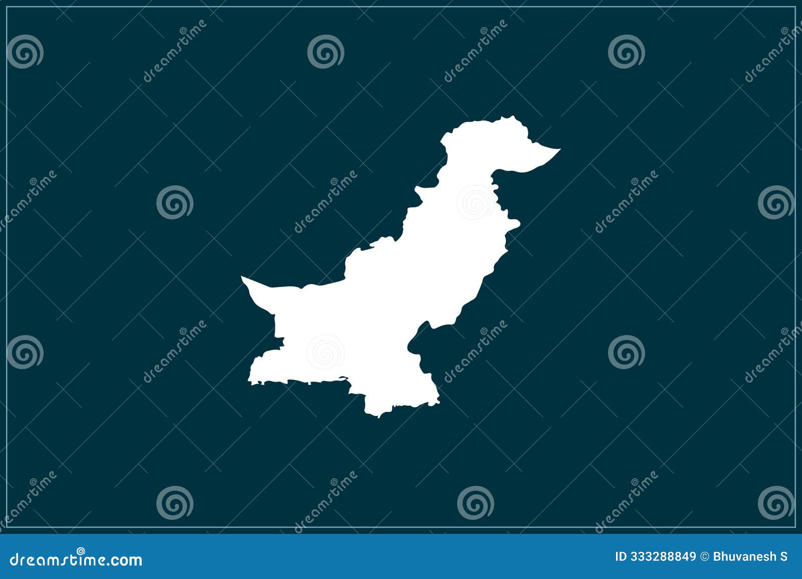 Set Of Isolated Pakistan Maps With Regions. Isolated Borders ...