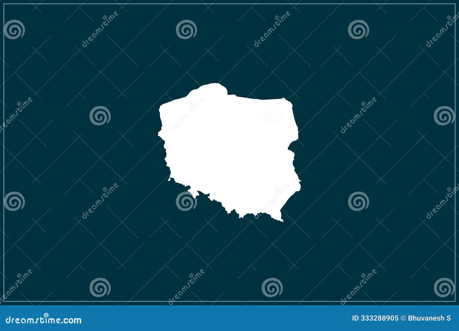 Poland Map Vector, Isolated On White Background. Black Map Template ...