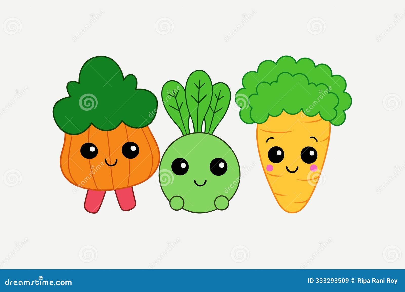Cute vegetable cartoons. stock vector. Illustration of cucumber - 333293509