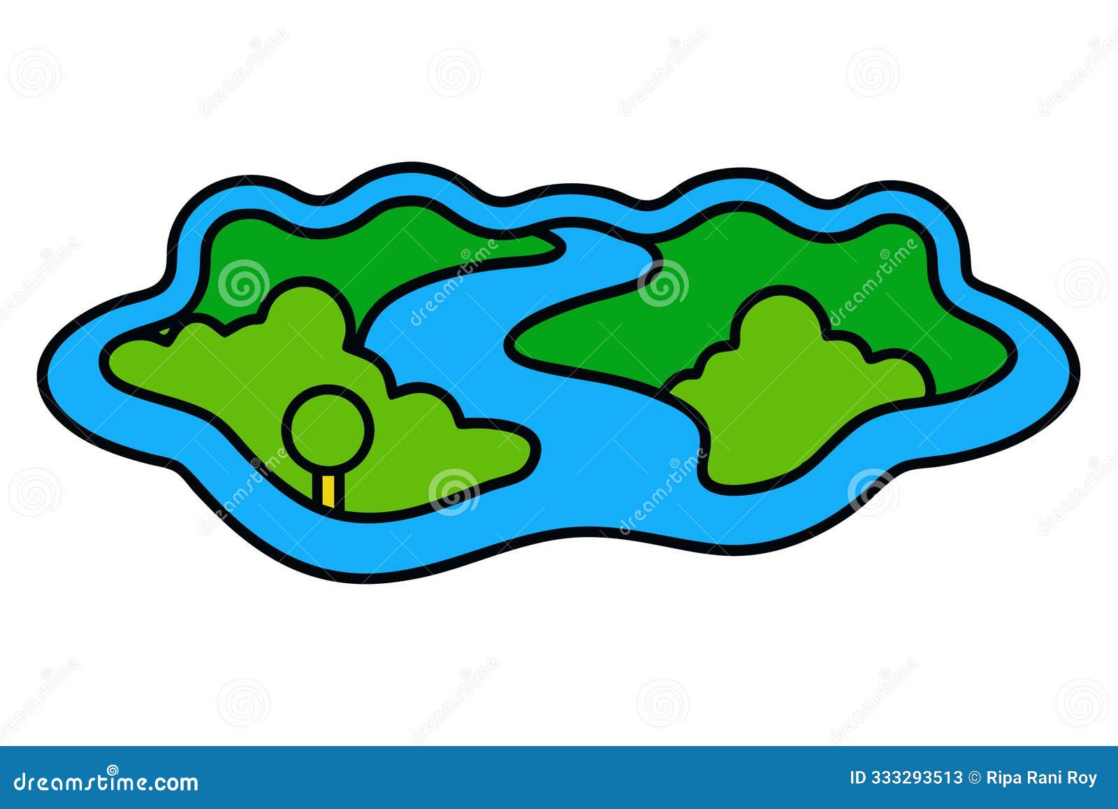 Amazon Forest Icon Nature Background with Green Trees Stock ...