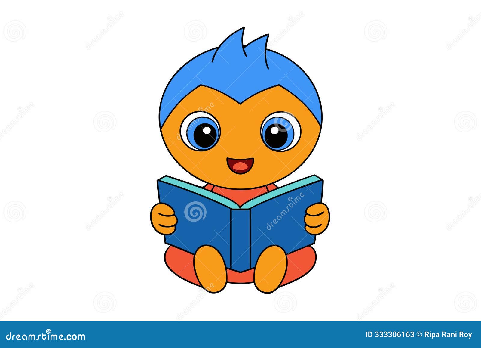 "Adventures Unfold: Cartoon Kid Immersed in a Magical Book of Stories ...