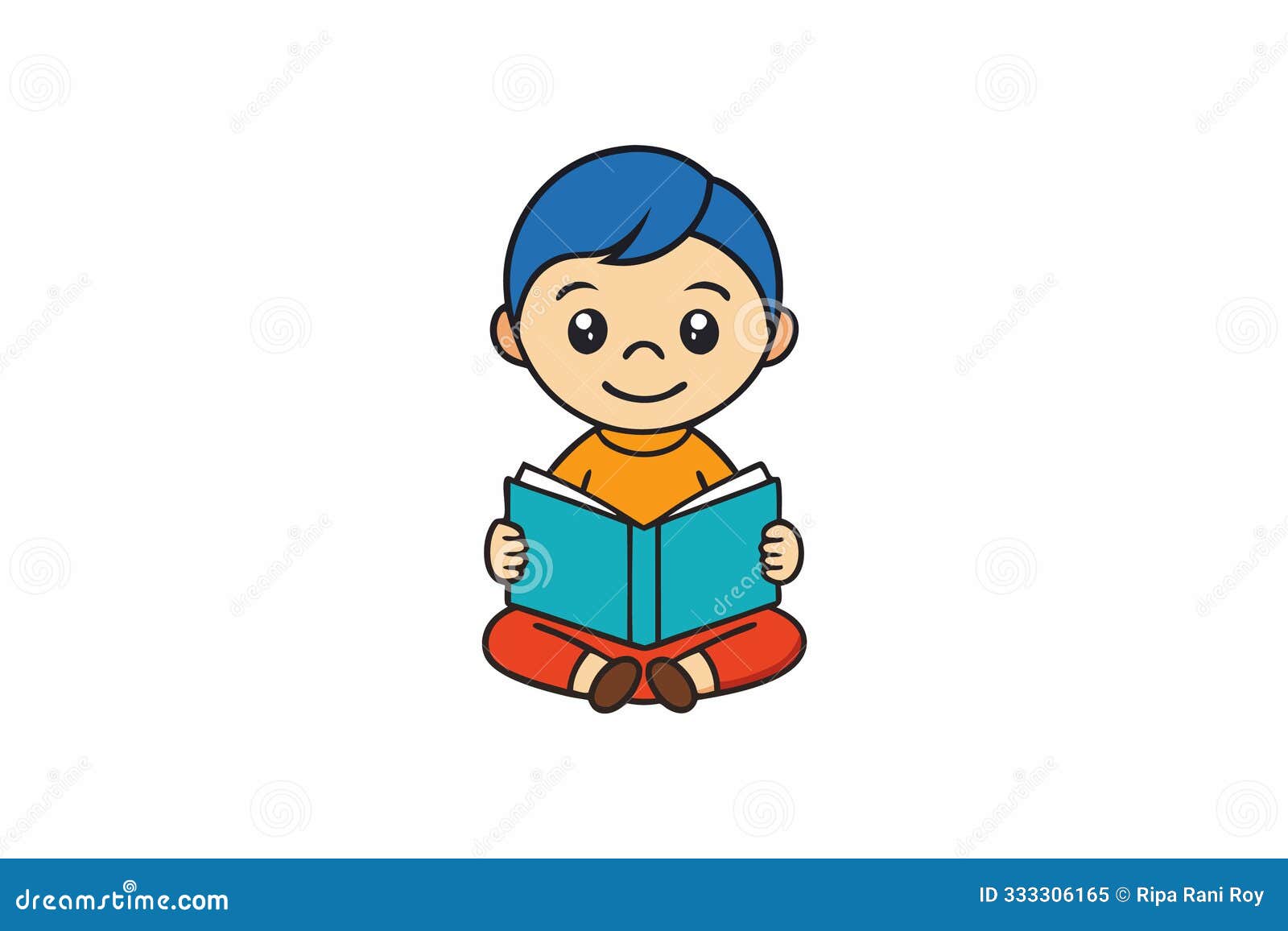 "Adventures Unfold: Cartoon Kid Immersed in a Magical Book of Stories ...