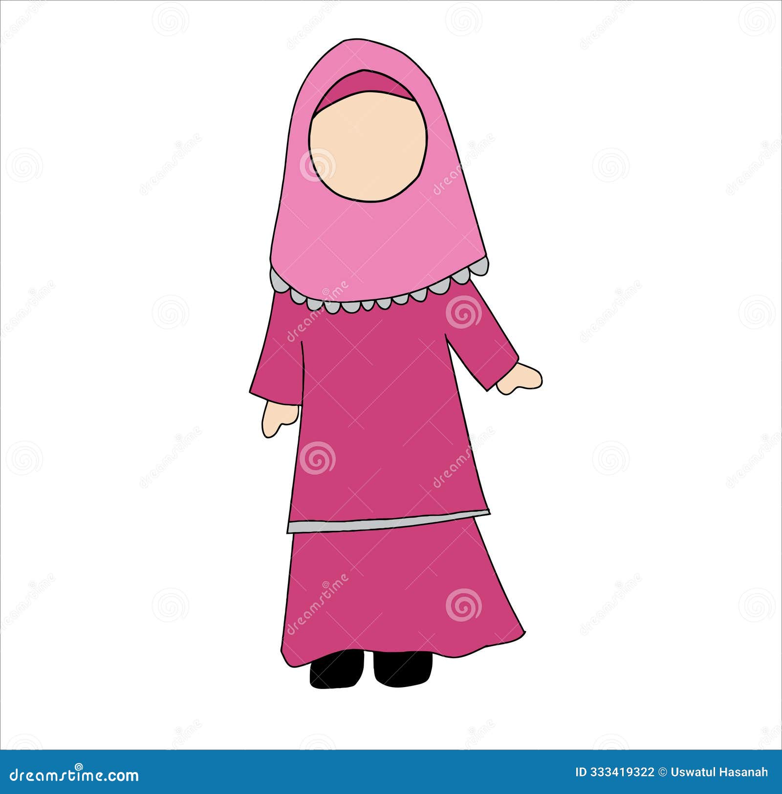 Cartoons Of Muslim Women Caring For Plants. Daily Fun Activities ...