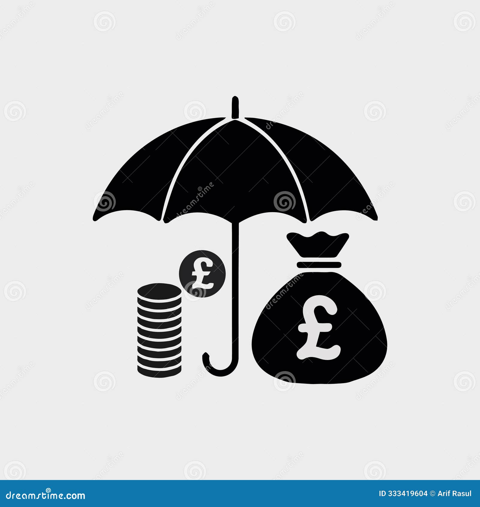 Money Protection-pound Icon Vector Illustration Art. Easy Editable ...