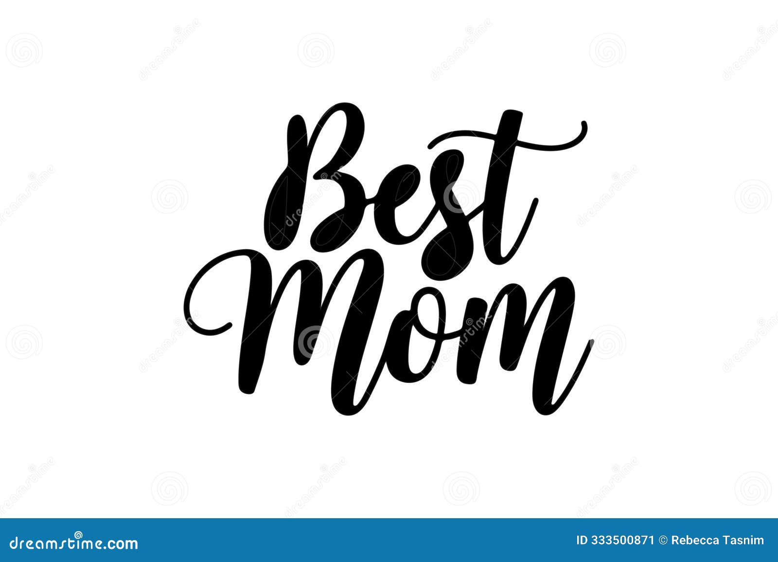 A Typography Best Mom Silhouette Vector Illustration: Stock Vector ...