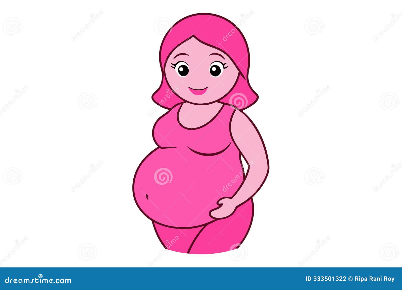 A Minimal, Modern Pregnancy Icon Vector Depicting a Stylized Baby Bump ...