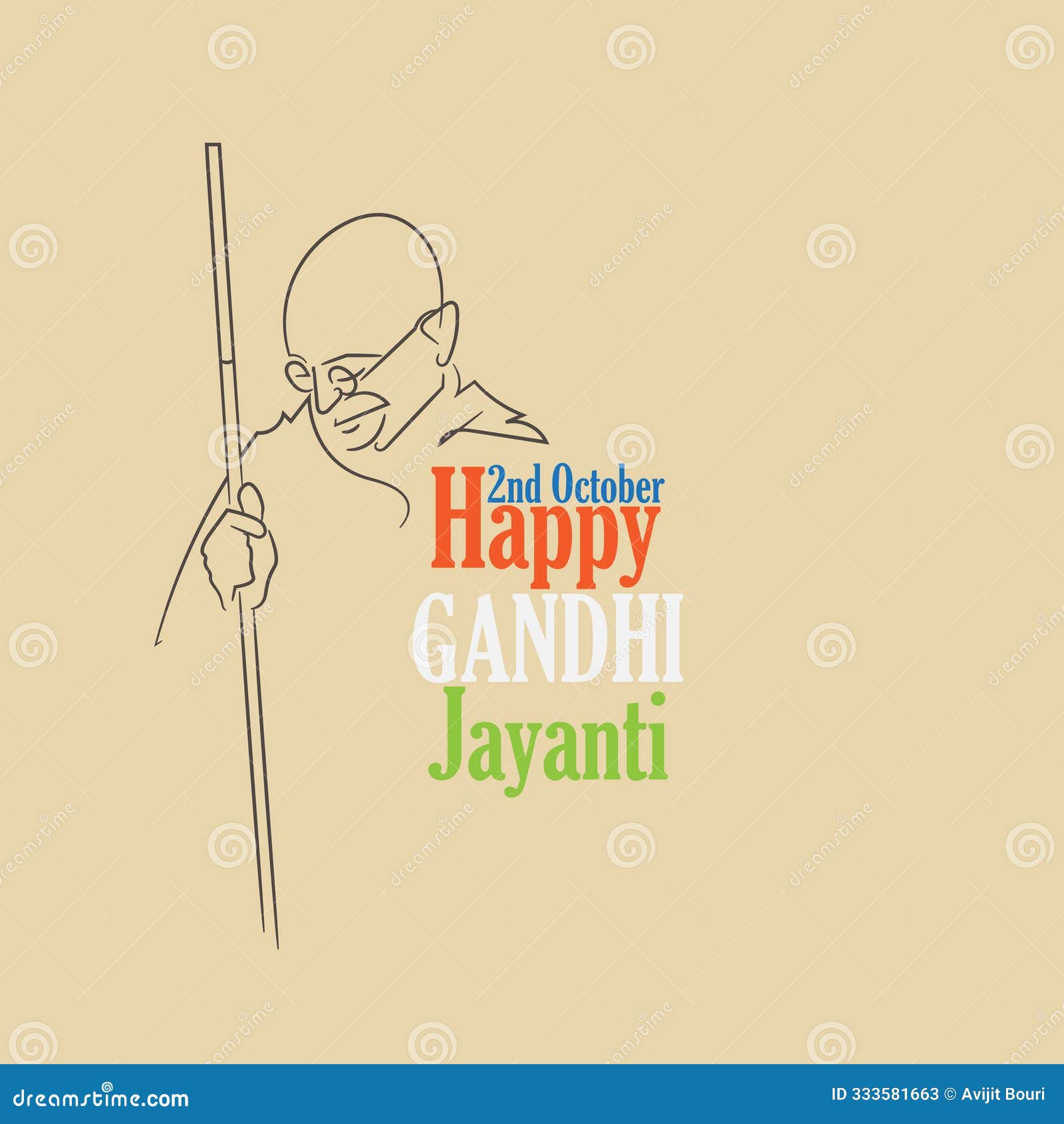 2nd October Mahatma Gandhi Birthday Celebration. Vector Illustration ...