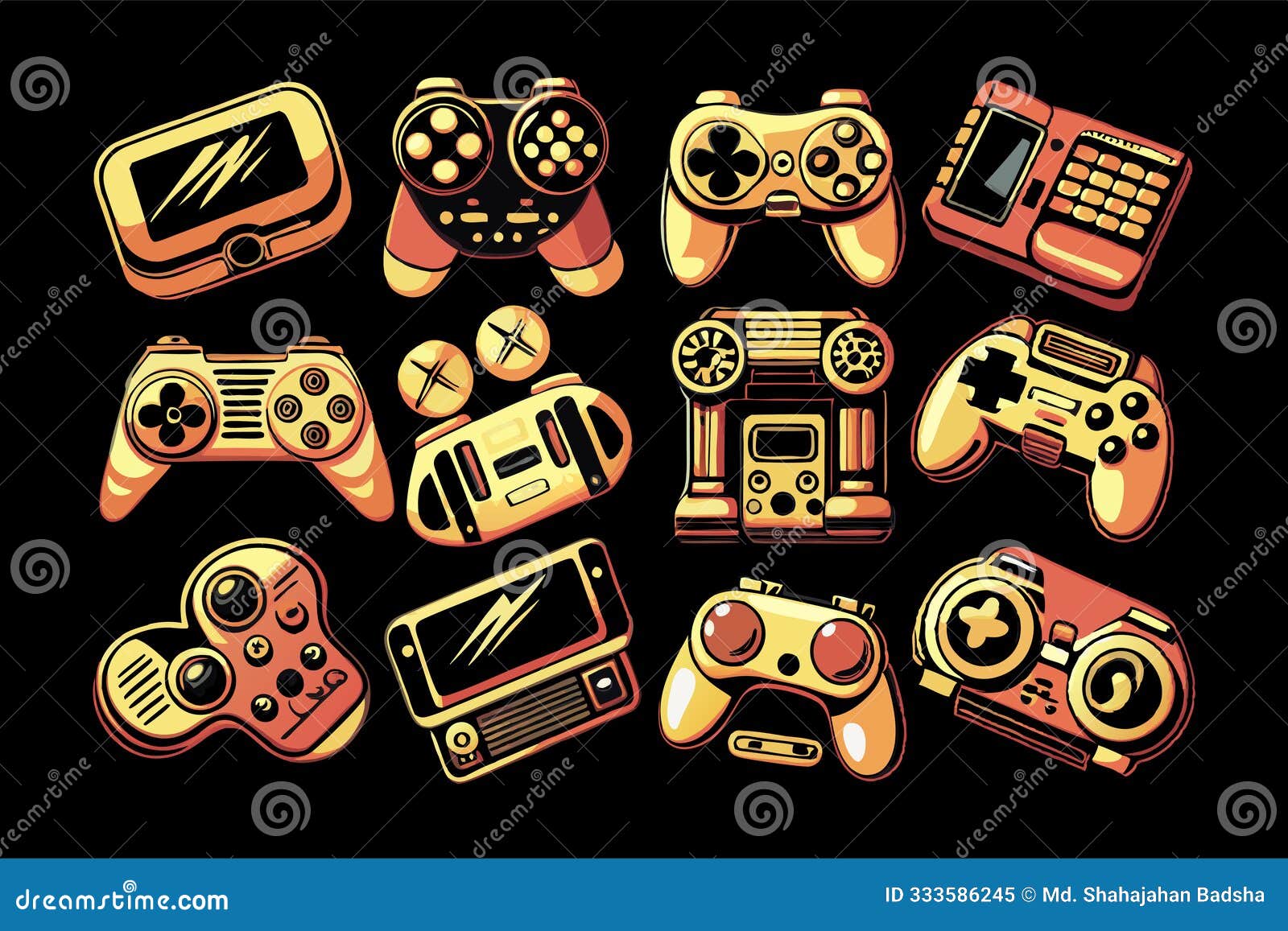 Game Controller Silhouette, Video Game Vector Illustration Stock ...