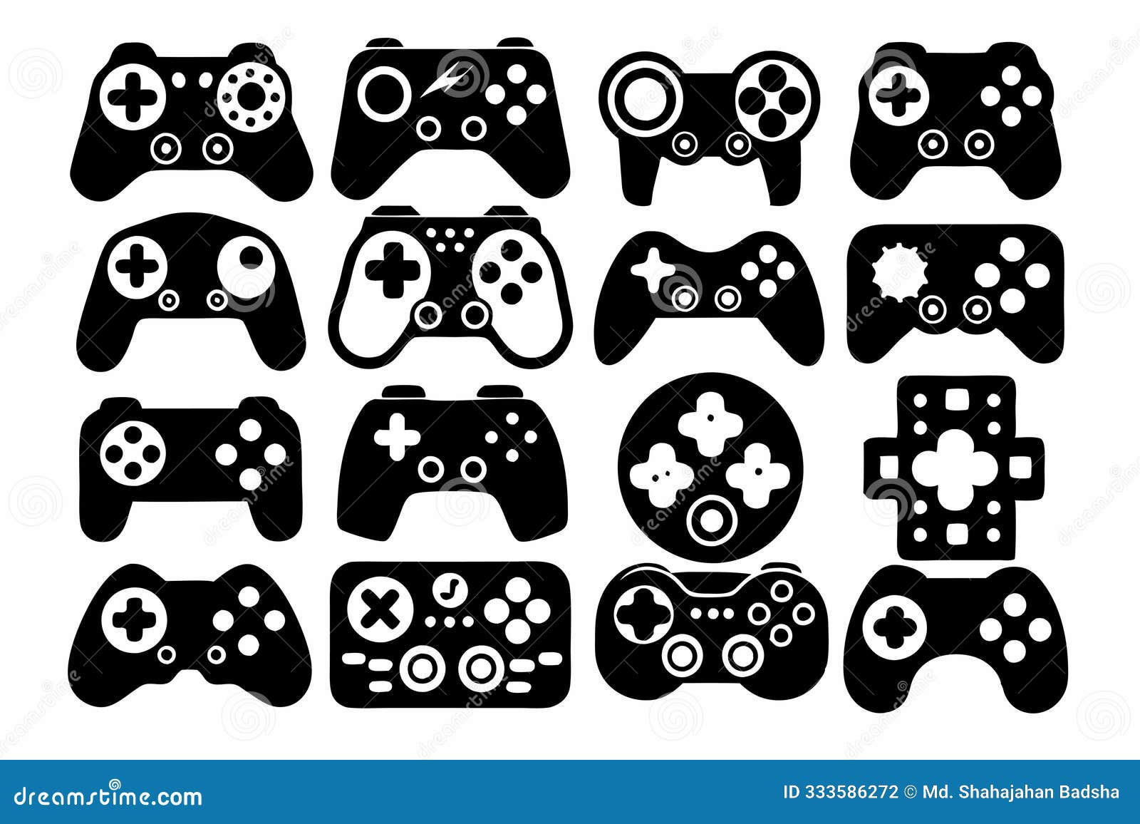 Game Controller Silhouette, Video Game Vector Illustration Stock Vector ...
