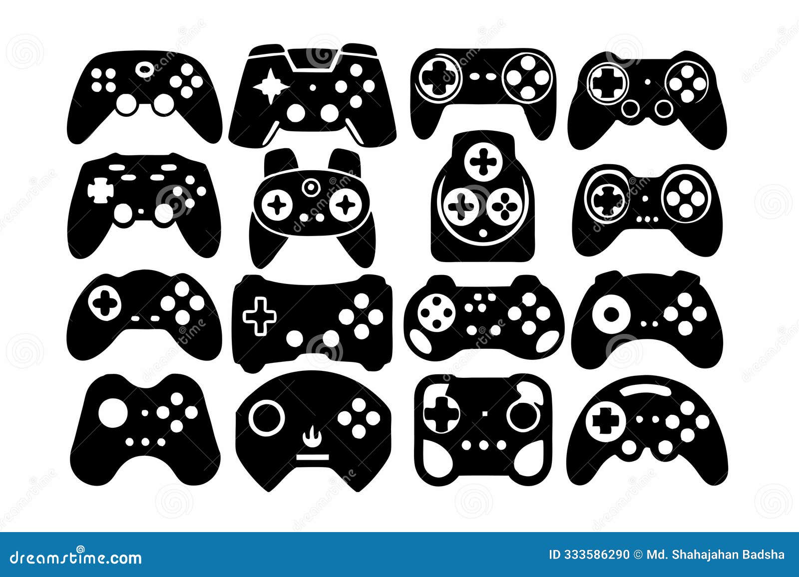 Game Controller Silhouette, Video Game Vector Illustration Stock ...