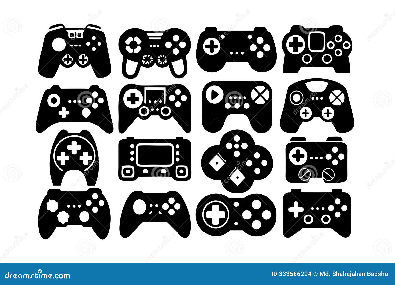 Game Controller Silhouette, Video Game Vector Illustration Stock ...