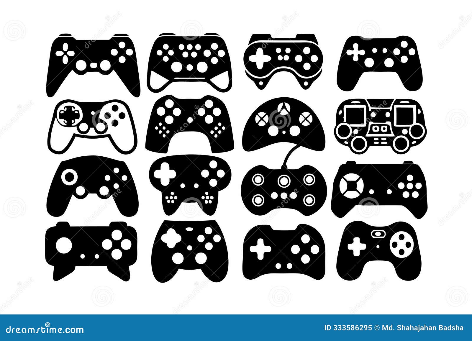 Game Controller Silhouette, Video Game Vector Illustration Stock ...